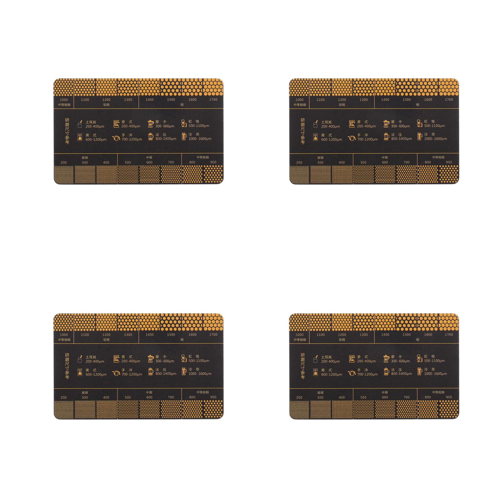 HOMEMAXS 4pcs Coffee Grind Size Measuring Tool Coffee Grind Guide Card ...