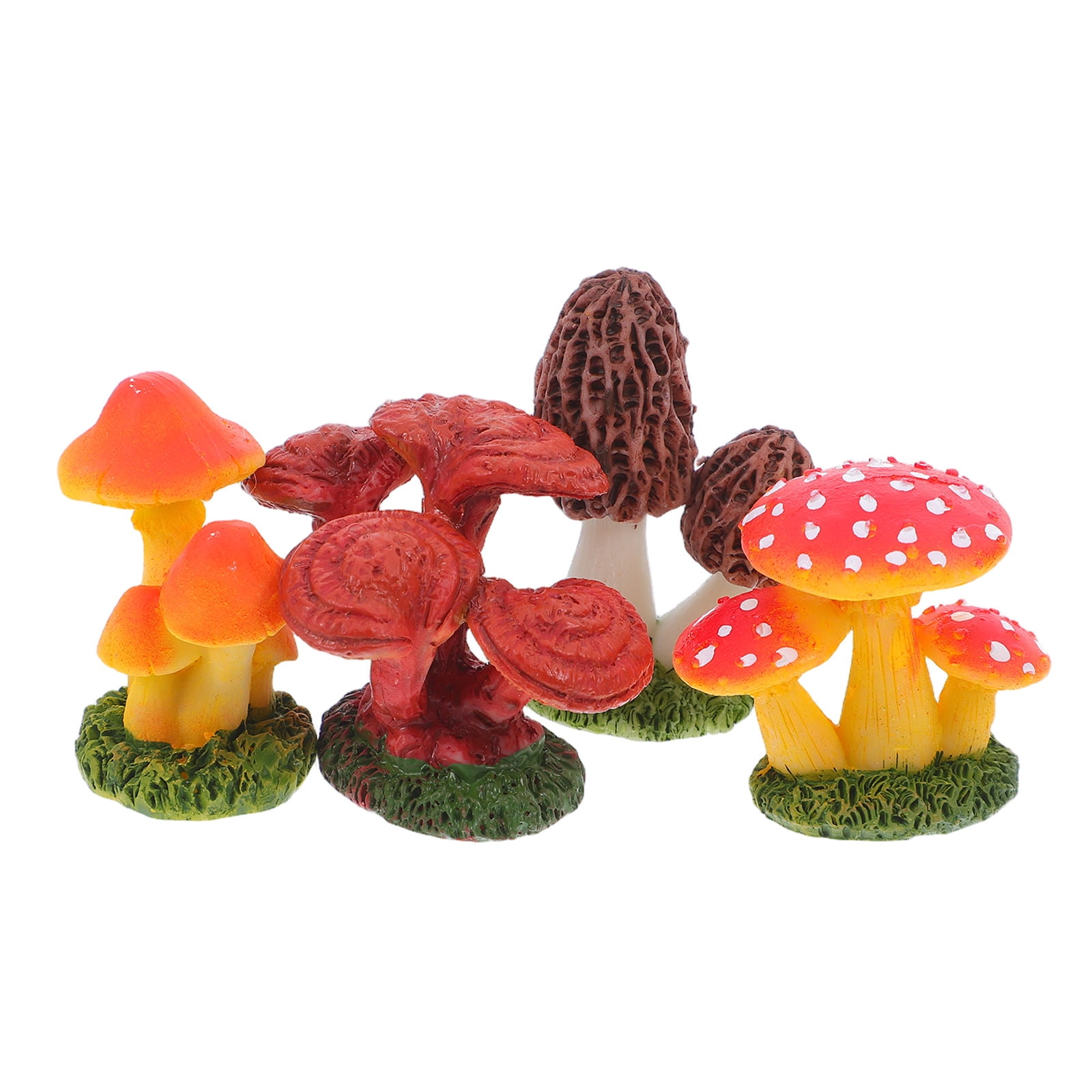 HOMEMAXS 4pcs Decorative Mushrooms Small Mushroom Figurines Simulated ...