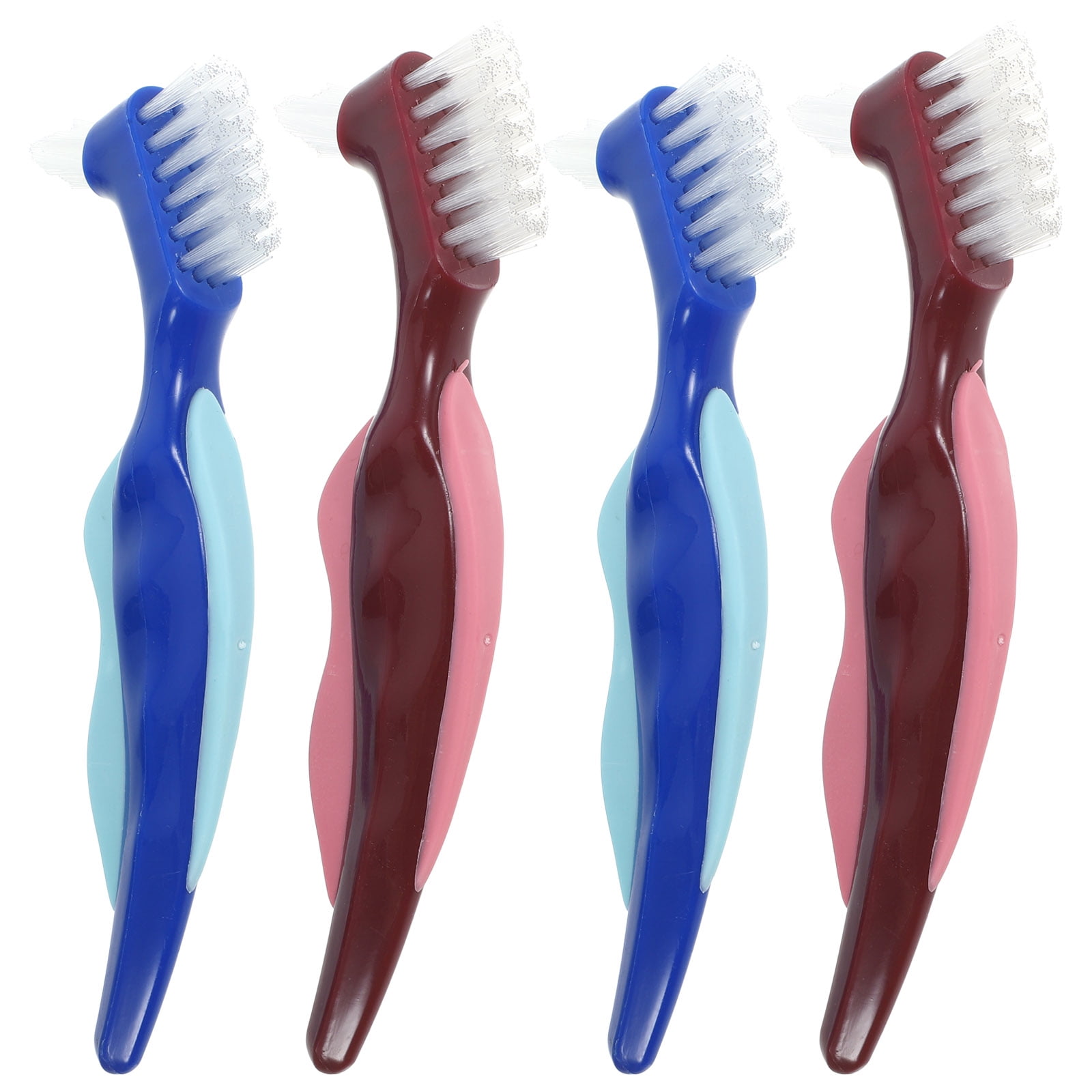 HOMEMAXS 4pcs Denture Tooth Brush Dual Heads Denture Cleaning Brush ...