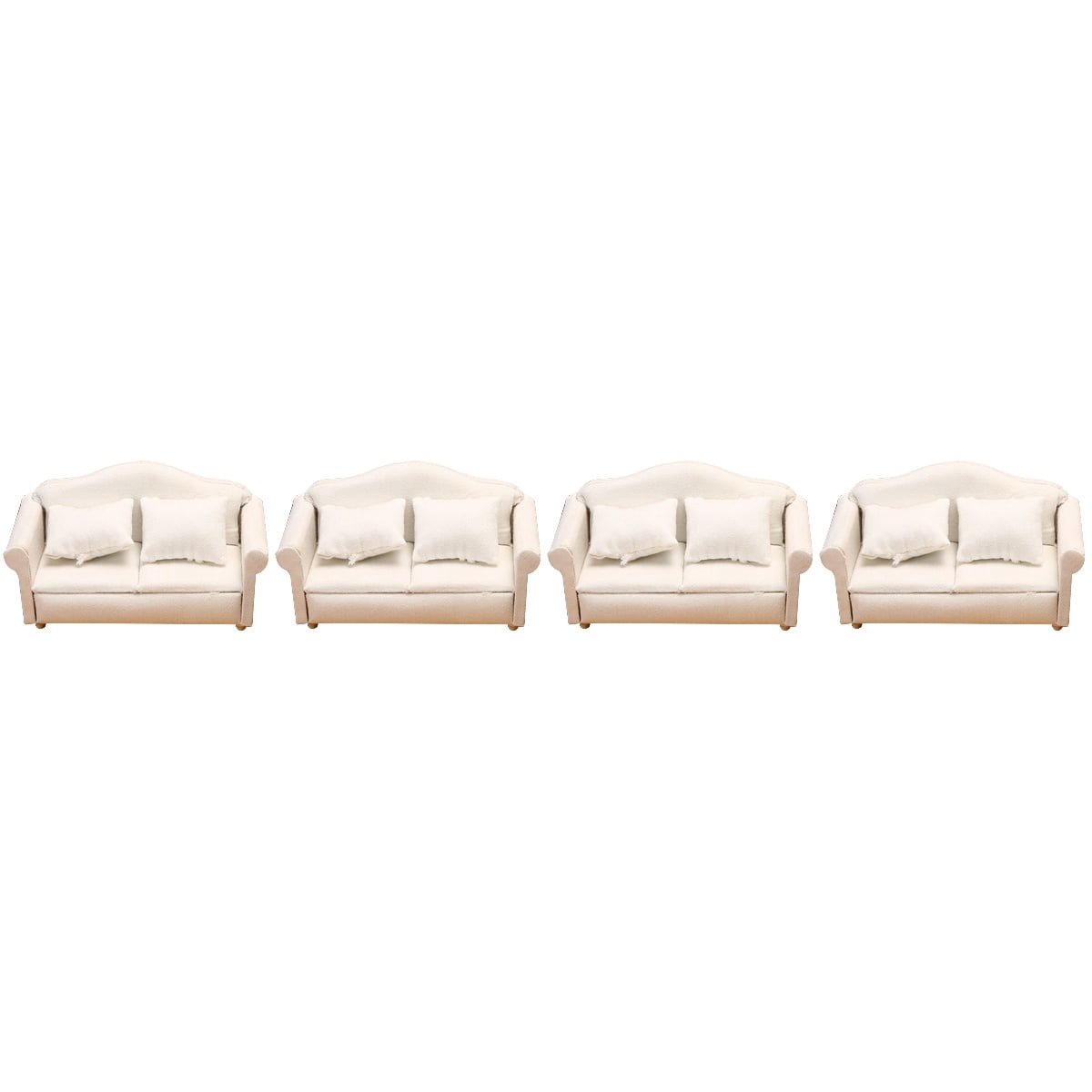 HOMEMAXS 4pcs Doll House Miniature Couch Model Living Room Funiture 1: ...