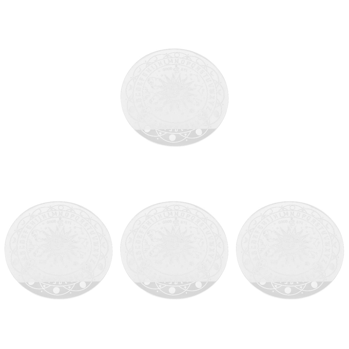 4pcs Dowsing Board Divination Pendulum Board Pendulum Acrylic Board ...