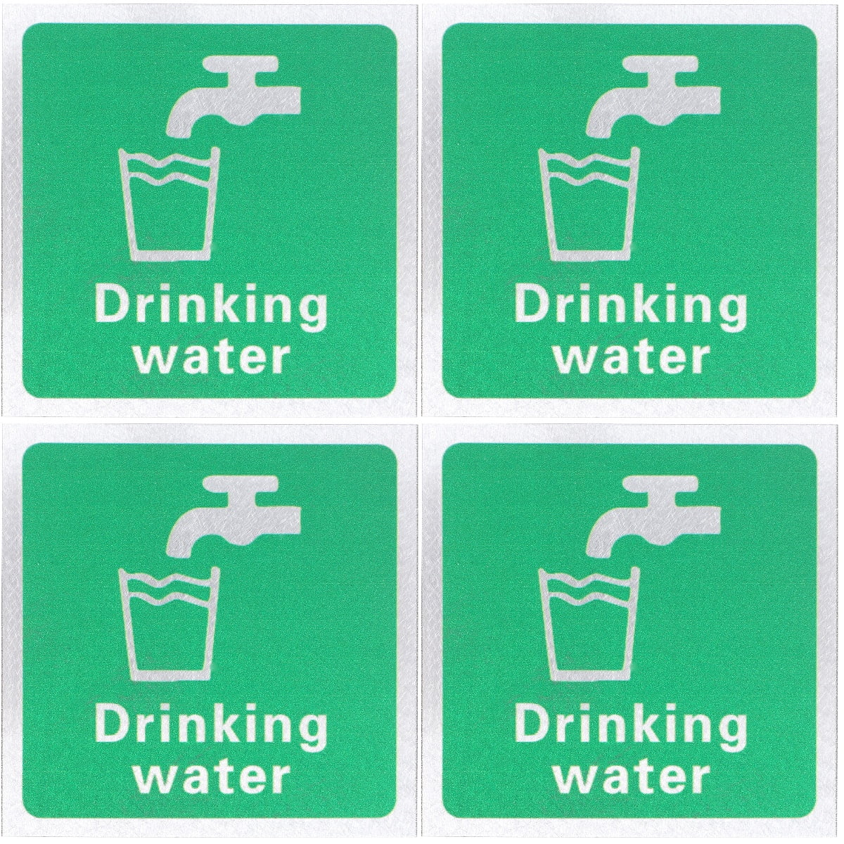 HOMEMAXS 4pcs Drinking Water Tap Sign Outdoor Drinking Water Safety ...