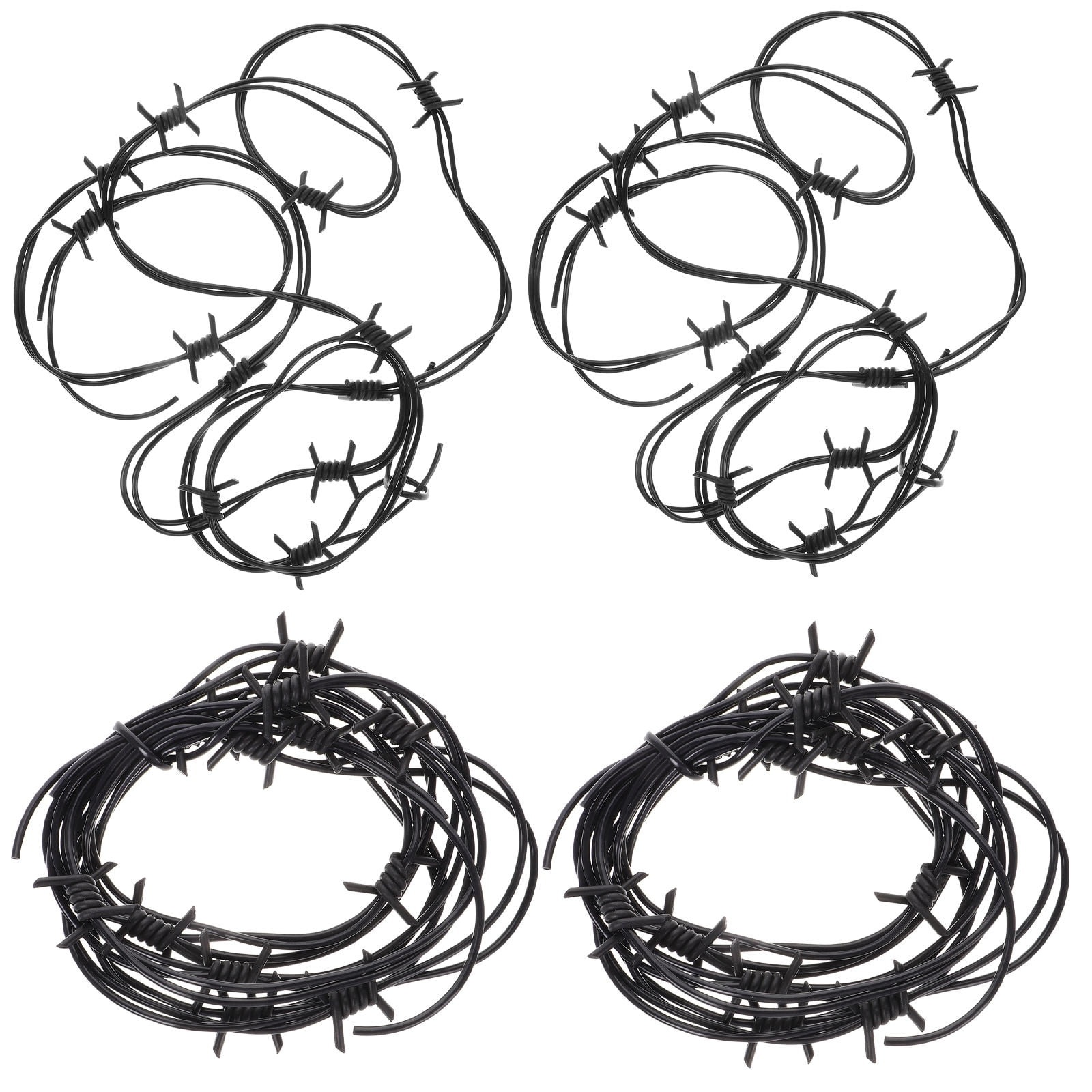 HOMEMAXS 4pcs Fake Barbed Wire Halloween Barbed Wire Roll Barbed Wire ...