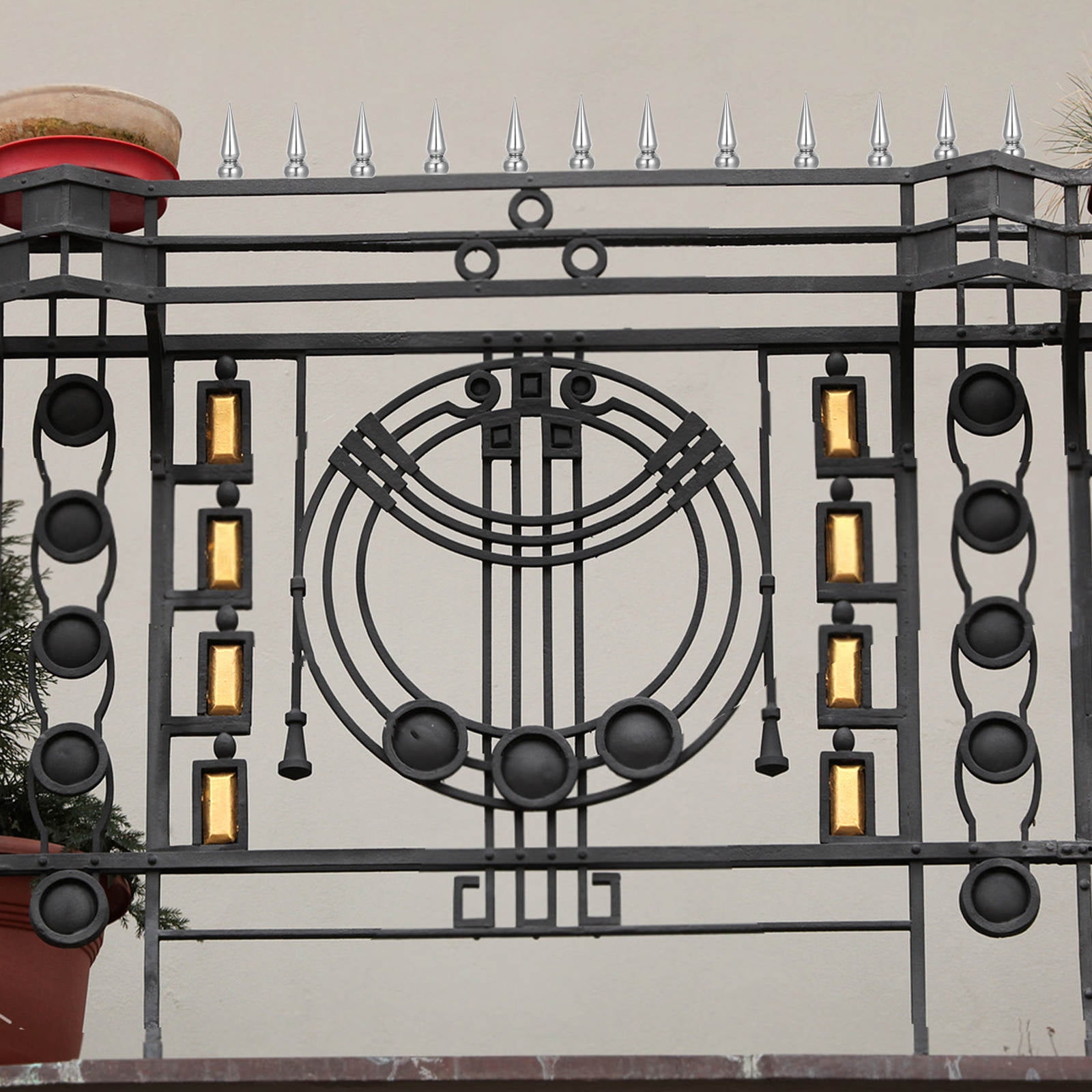 HOMEMAXS 4pcs Fence Finials Stainless Steel Finials 25mm Silver ...