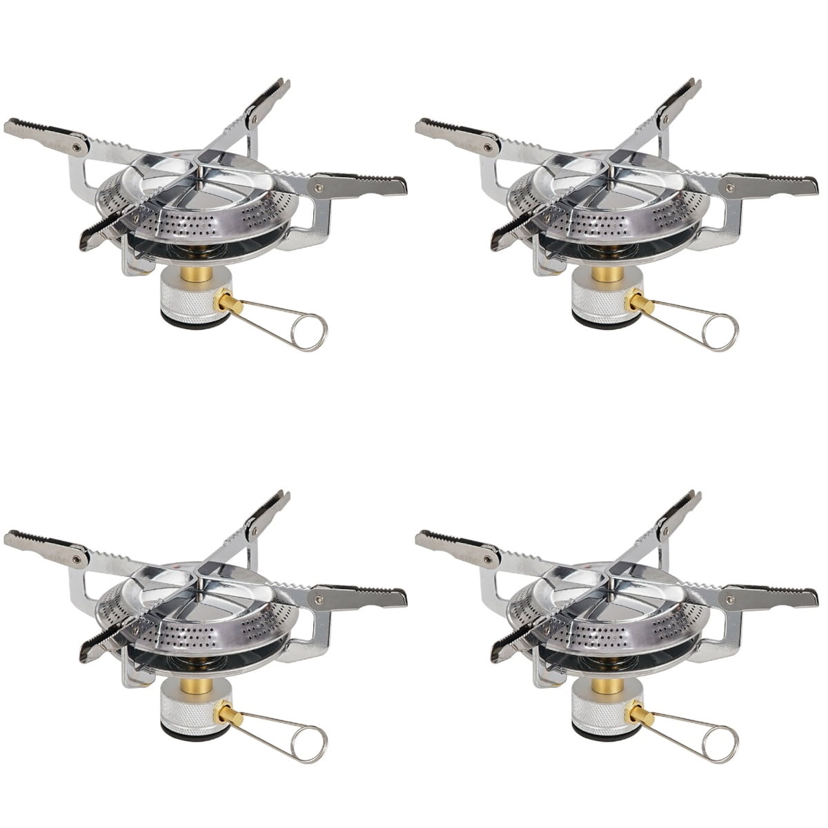 HOMEMAXS 4pcs Folding Metal Burning Stove Stainless Steel Folding Stove ...