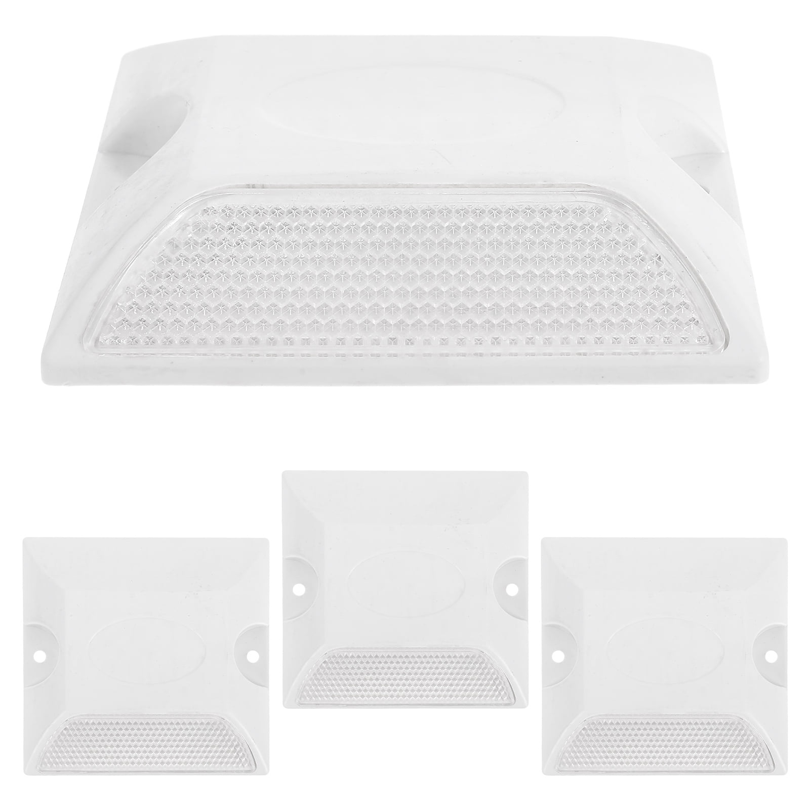 HOMEMAXS 4pcs Front Reflector Square Reflector For Driveway Safety ...