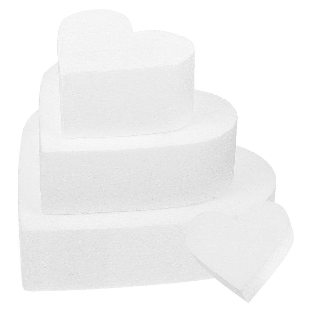 HOMEMAXS 4pcs Heart Cake Decorative Cake Model Wedding Cake Model Party ...