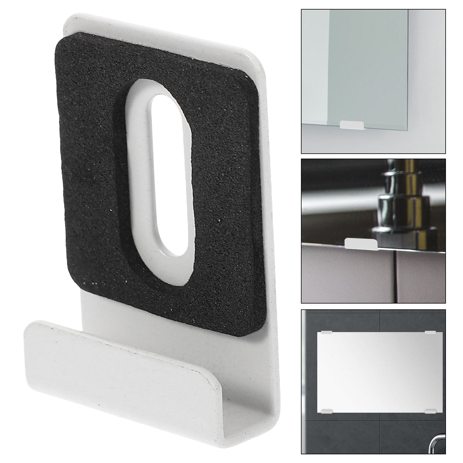 HOMEMAXS 4pcs Heavy Duty Metal Mirror Holder Clips Kit Wall Mounting ...