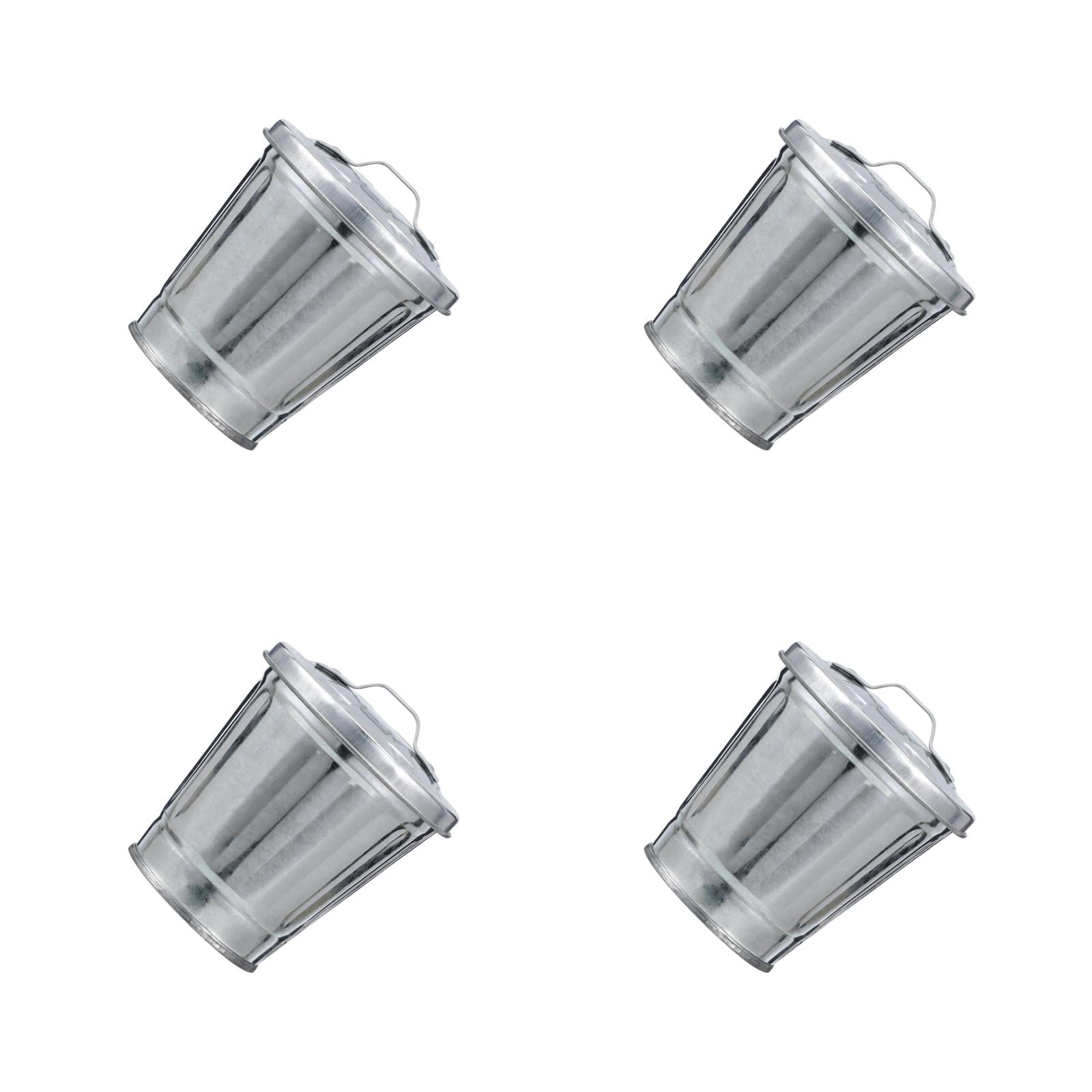 HOMEMAXS 4pcs Metal desktop wastebasket Small Trash Can Garbage Cans ...