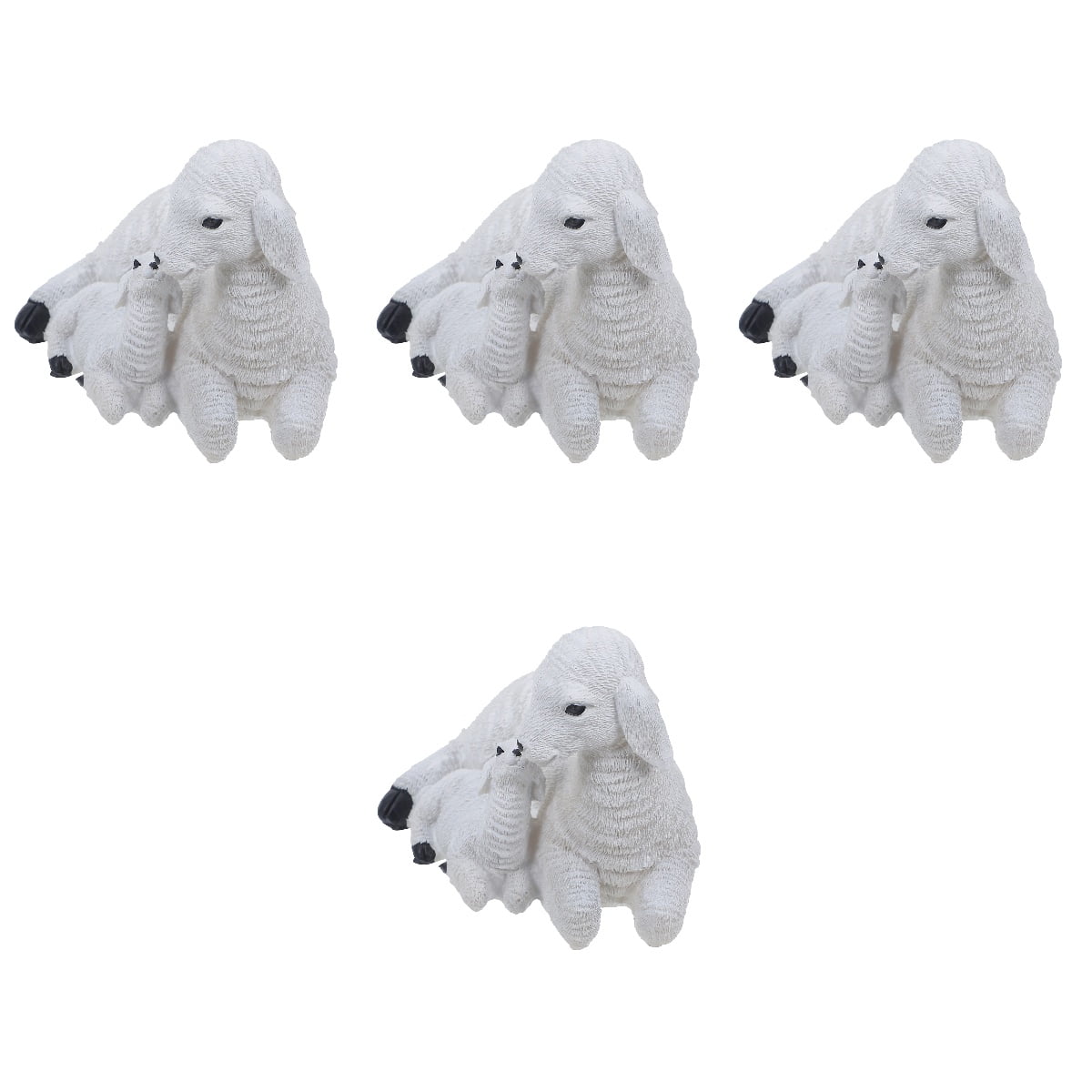 4pcs Mini Goat Statue Desktop Animal Goat Model Photography Prop Fake ...