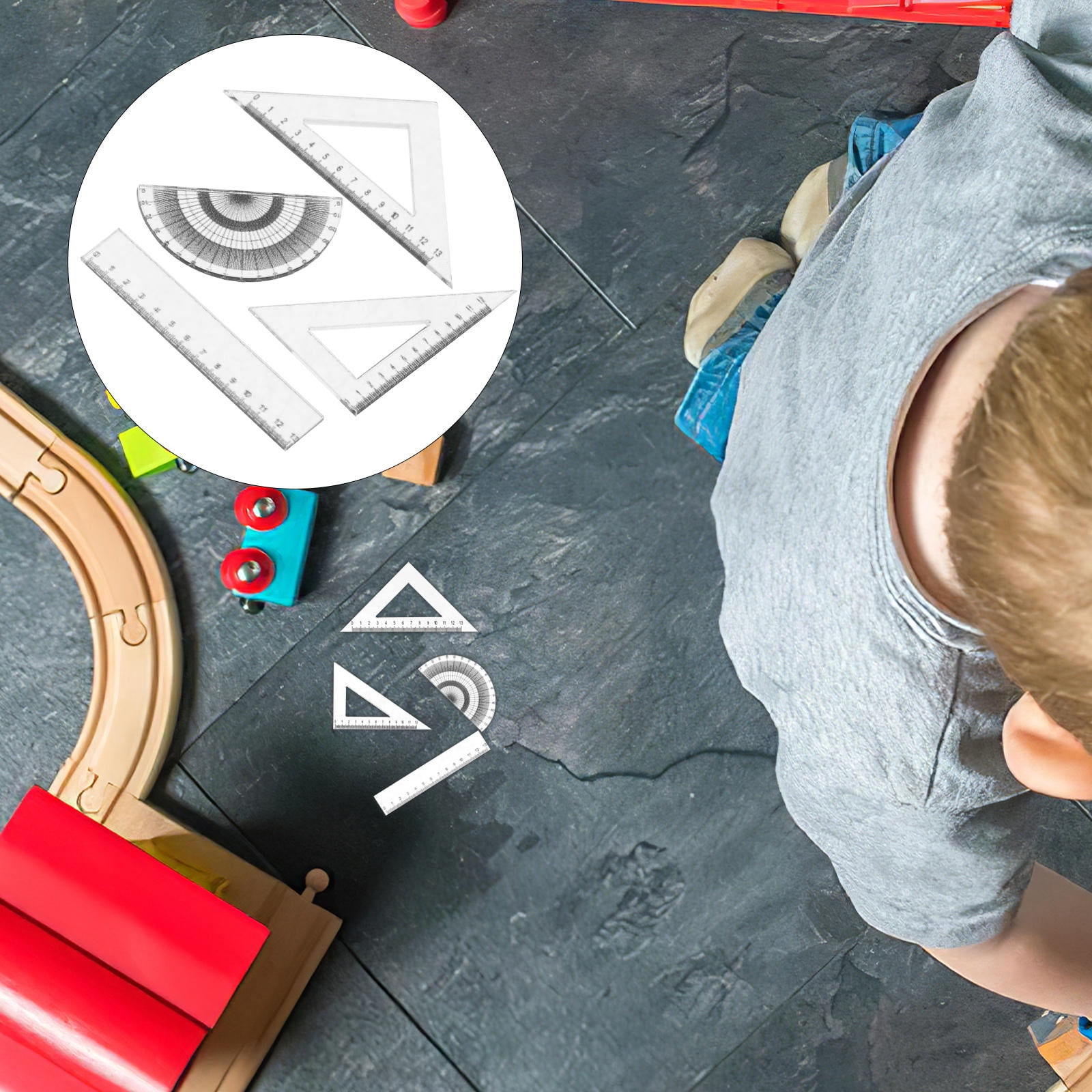 HOMEMAXS 4pcs Miniature Rulers for Doll House Scale Layout Props ...