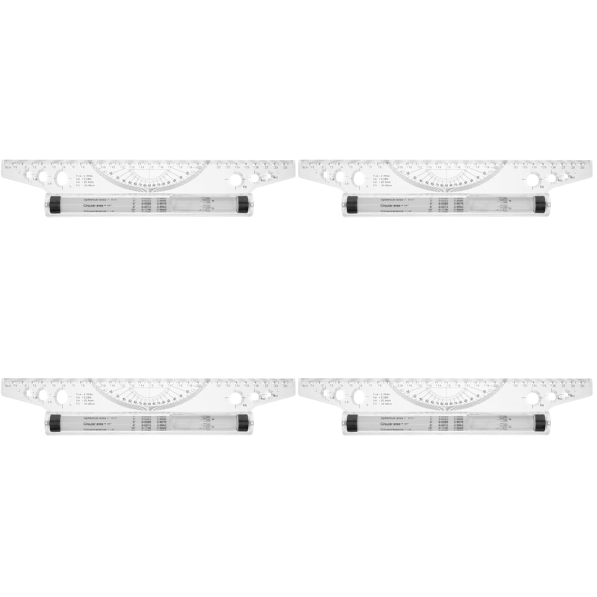 HOMEMAXS 4pcs Multifunctional Parallel Ruler Drawing Roller Ruler ...