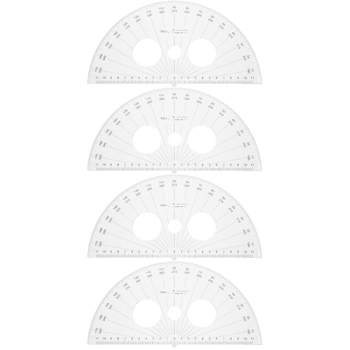 HOMEMAXS 4pcs Plastic Protractor 180 Degrees Math Protractor Half ...