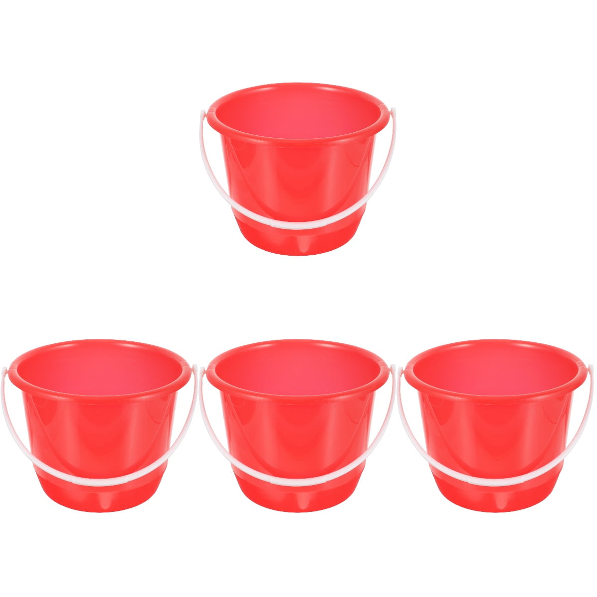 HOMEMAXS 4pcs Plastic Water Bucket with Handle Portable Bucket ...