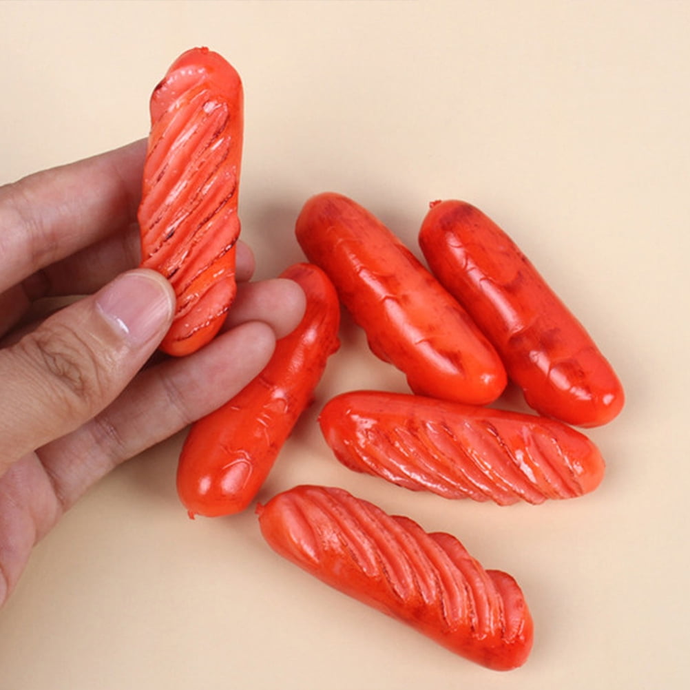 HOMEMAXS 4pcs Realistic Fake Hot Dog Sausage Models for Photography ...
