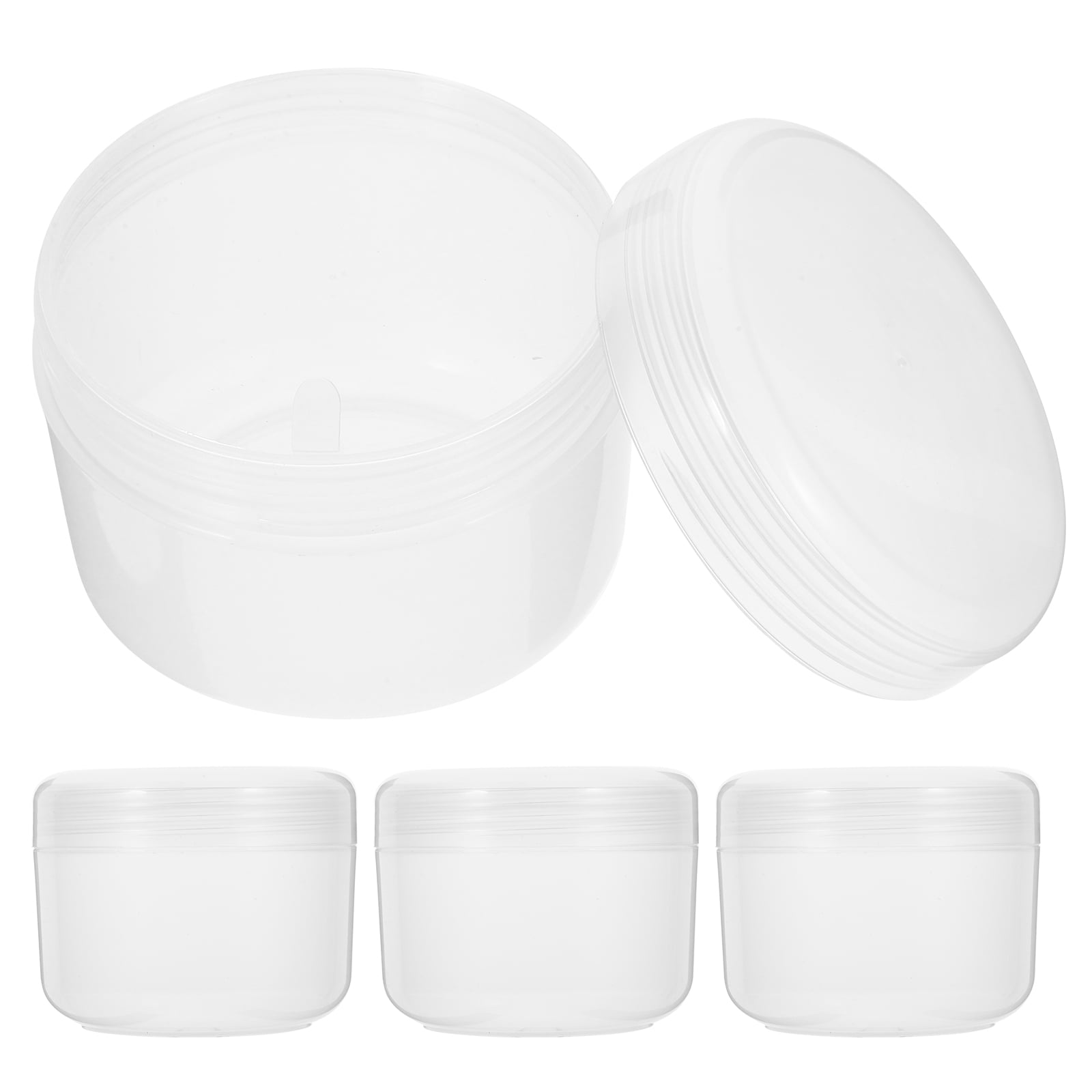 HOMEMAXS 4pcs Refillable Cream Jars Empty Lotion Containers Sample Jars ...