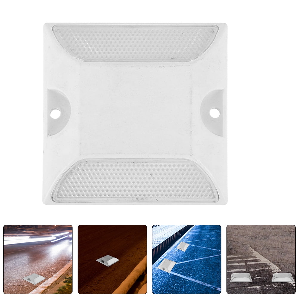 HOMEMAXS 4pcs Reflective Pavement Markers Plastic Roadside Reflectors ...