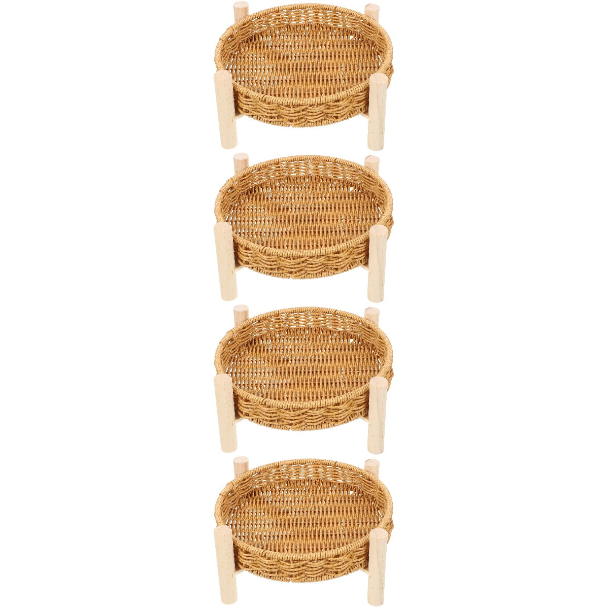 HOMEMAXS 4pcs Snack Storage Basket Decorative Storage Holder Organizing ...