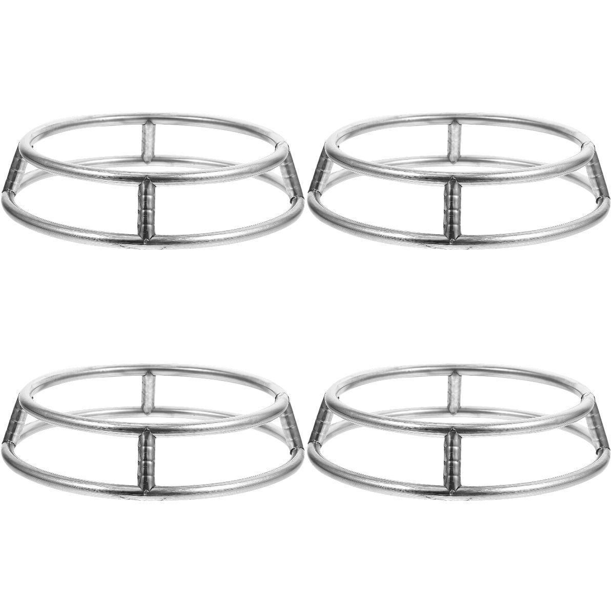 HOMEMAXS 4pcs Stainless Steel Wok Rack Stove 26cm for Kitchen Wok ...