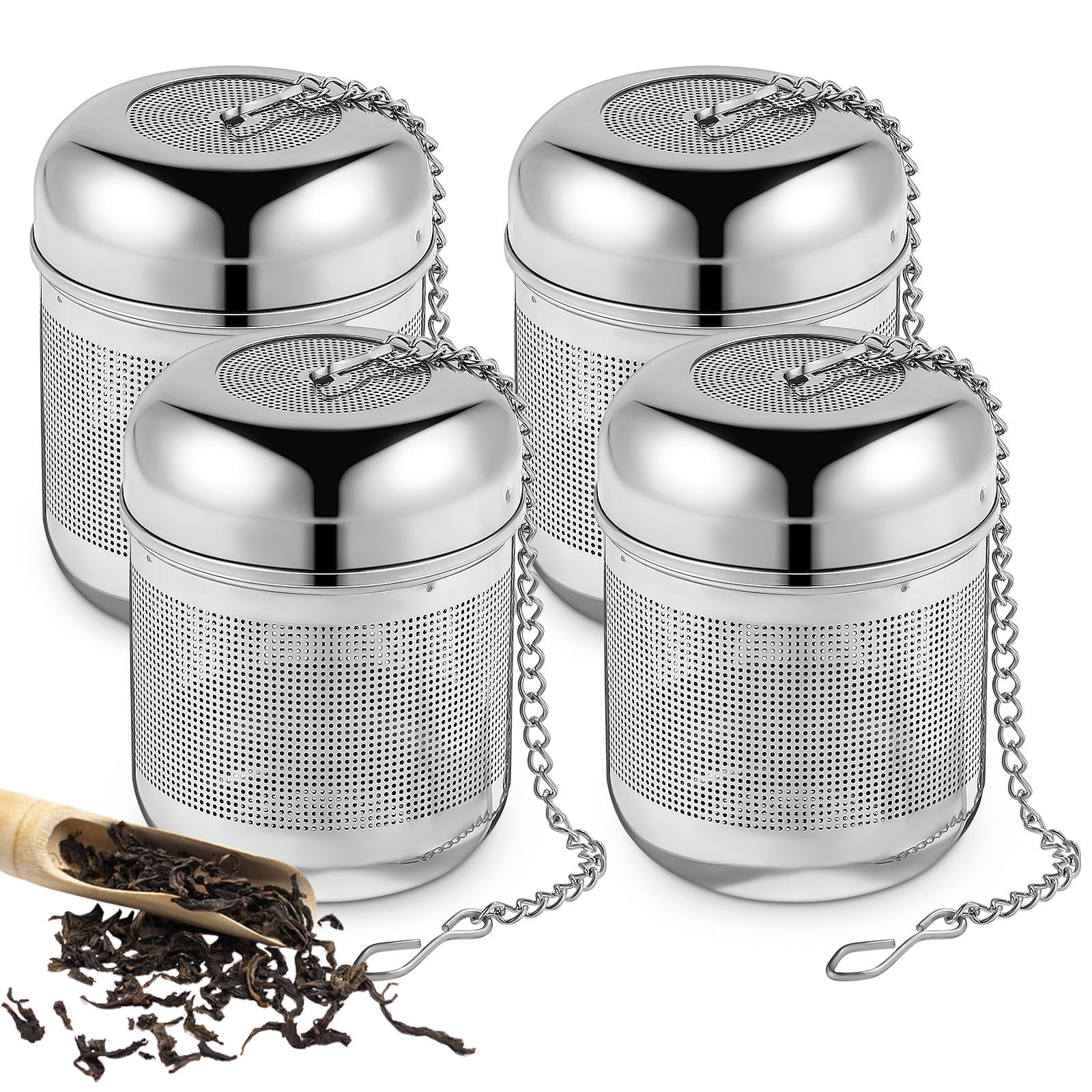 HOMEMAXS 4pcs Tea Strainer Basket Tea Filter Stainless Steel Loose Tea ...