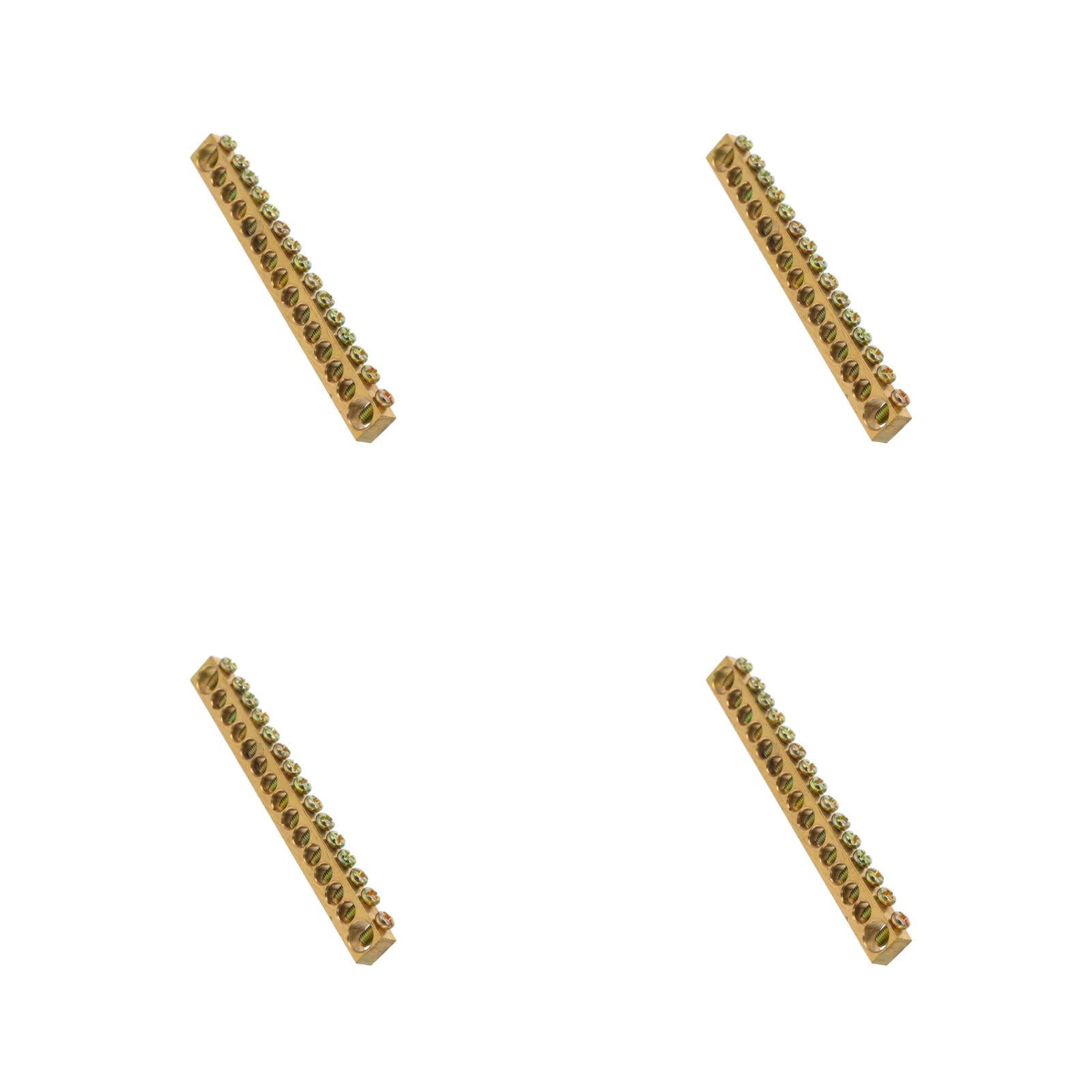 HOMEMAXS 4pcs Terminals Bus Bar 15-Holes Ground Block Busbar ...
