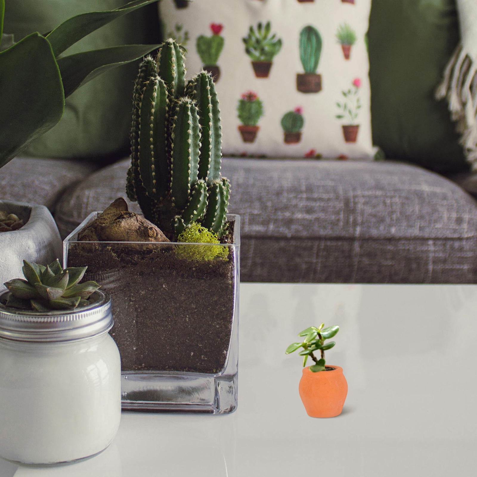 HOMEMAXS 4pcs Tiny Nursery Pots For Mini Succulent Plants And Miniature ...