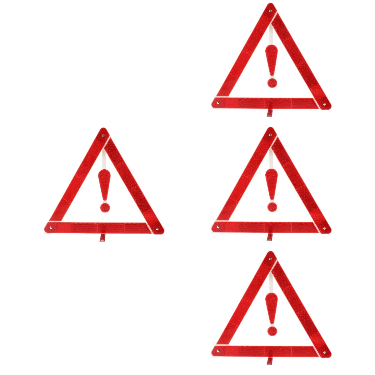HOMEMAXS 4pcs Triangle Emergency Warning Sign Car Reflective Roadside ...