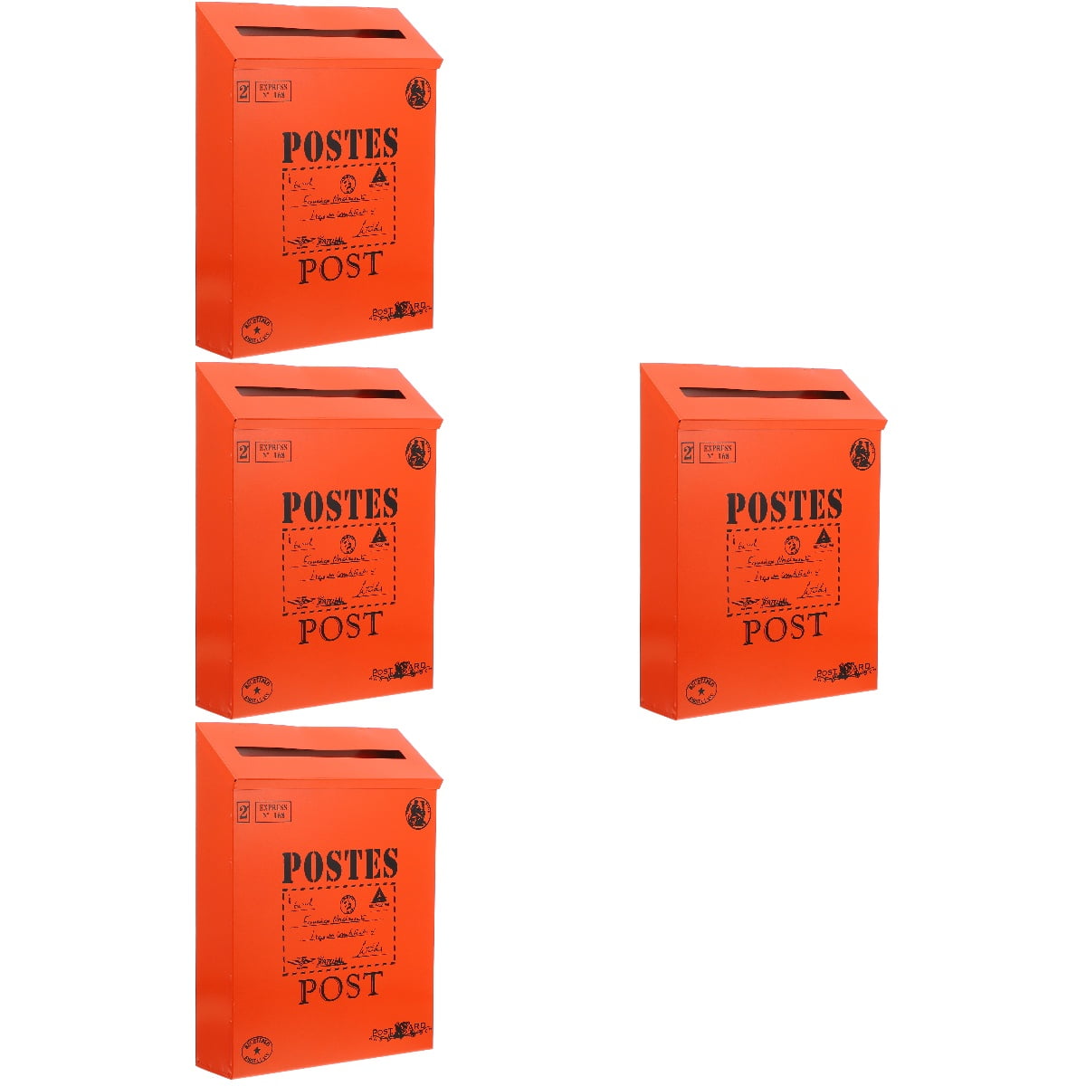 HOMEMAXS 4pcs Vintage Letter Mail Post Box Mailbox Letter Box Retro ...