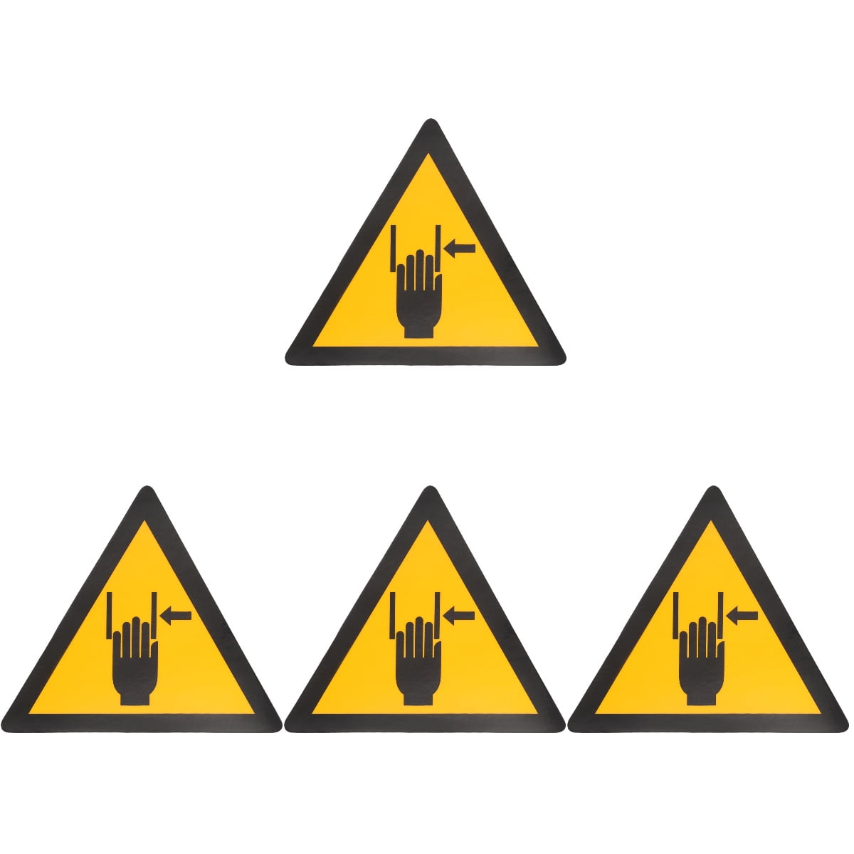 4pcs Warning Hand Crushing Sign Hand Crushing Warning Label Hand Safety ...