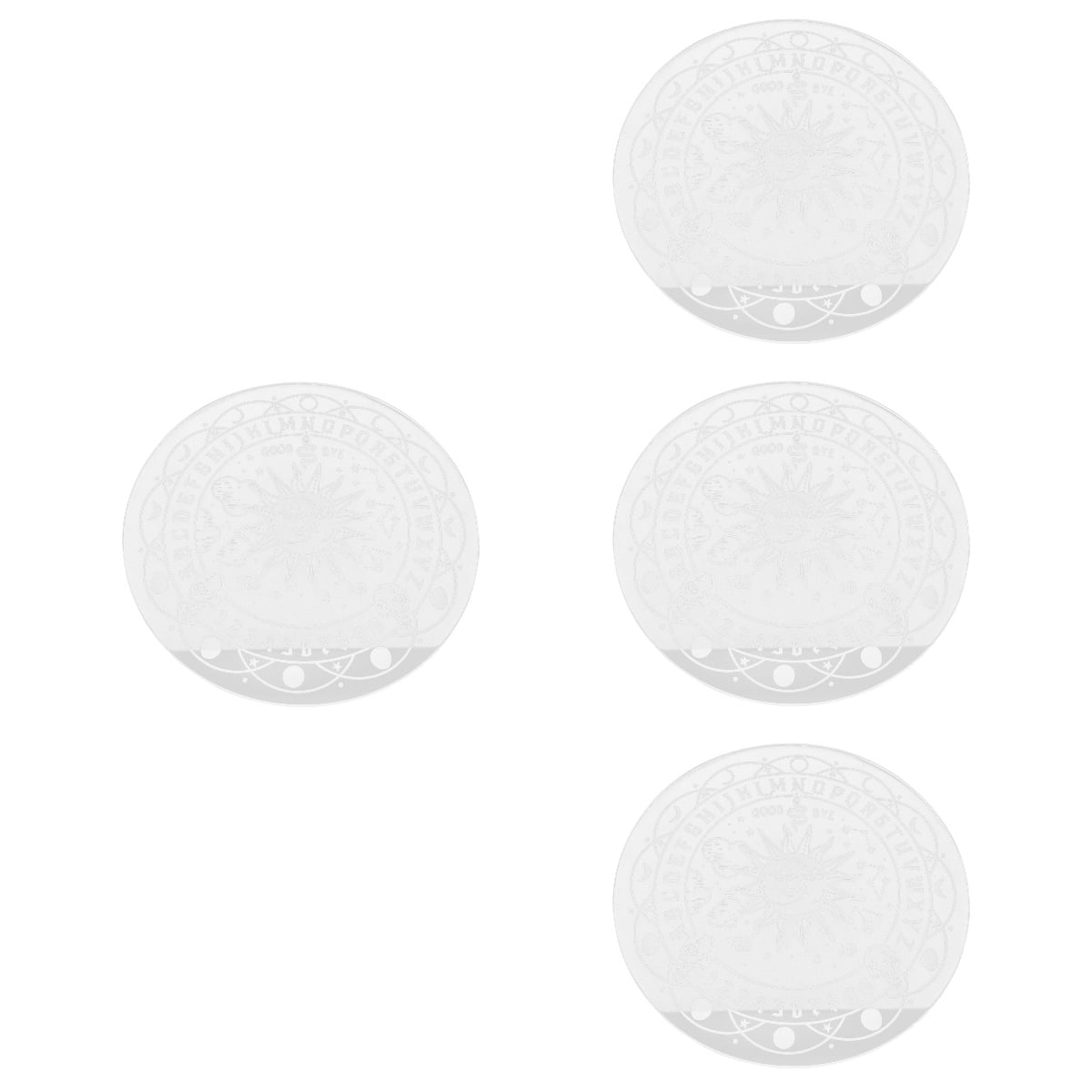 HOMEMAXS 4pcs Witch Pendulum Board Acrylic Dowsing Board Pendulums ...