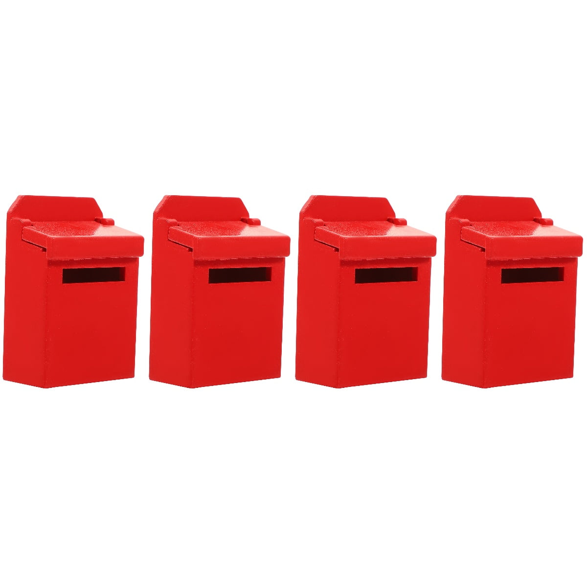 HOMEMAXS 4pcs Wooden Mini Mailbox Craft Small Mailbox Model Tiny ...