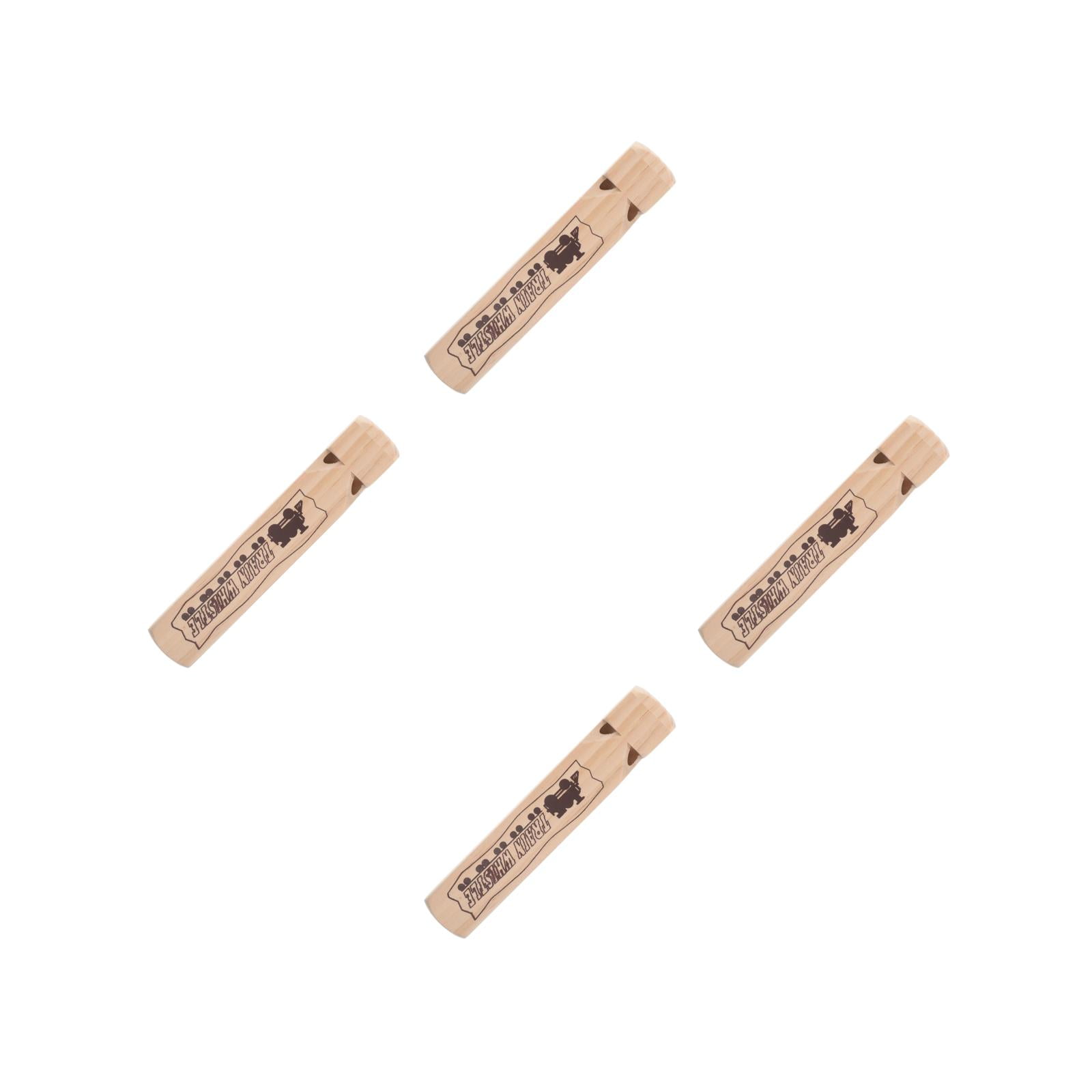 HOMEMAXS 4pcs Wooden Train Whistle for Kids Educational Musical ...
