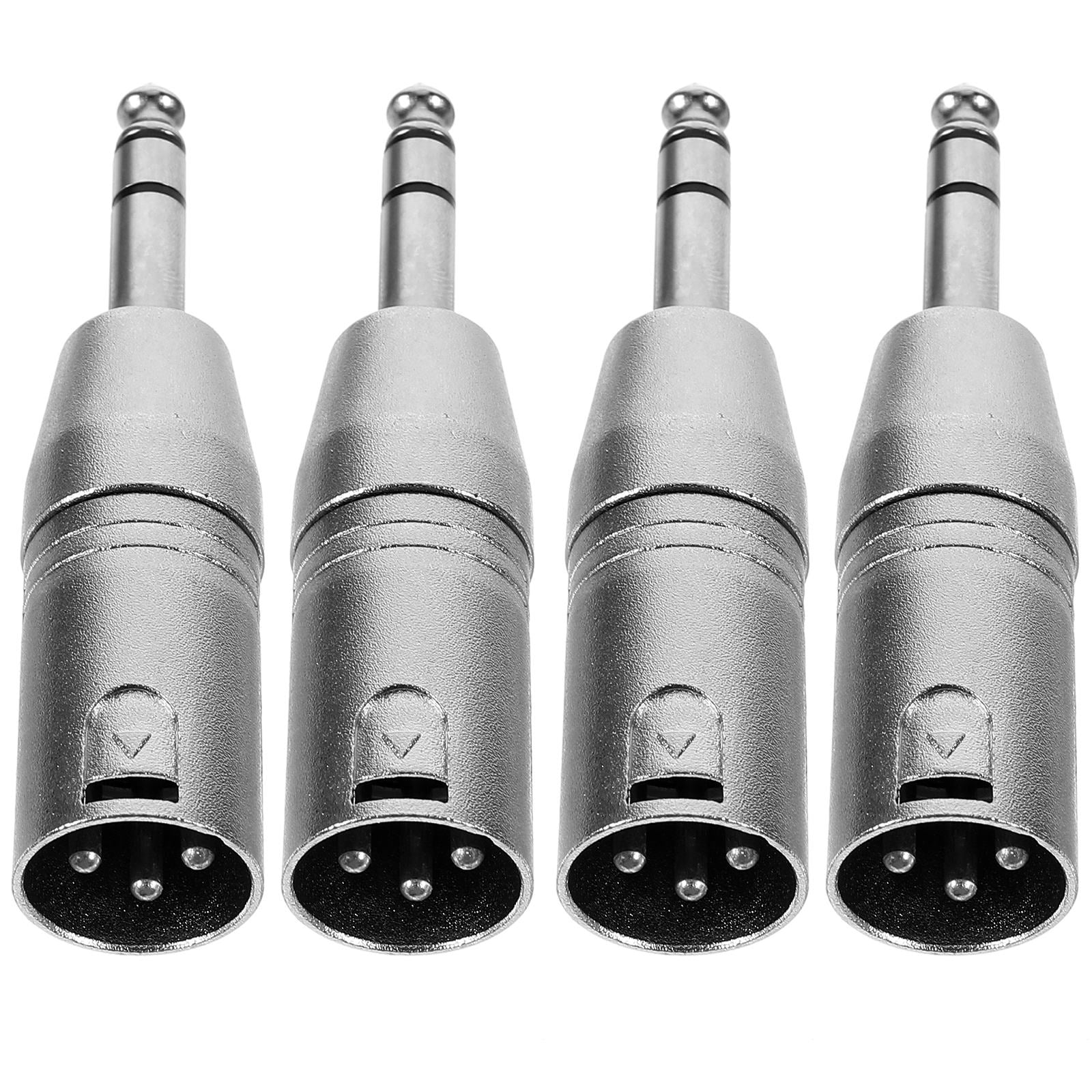 HOMEMAXS 4pcs XLR To TRS Male To Male Converter 6.35mm Male Socket ...