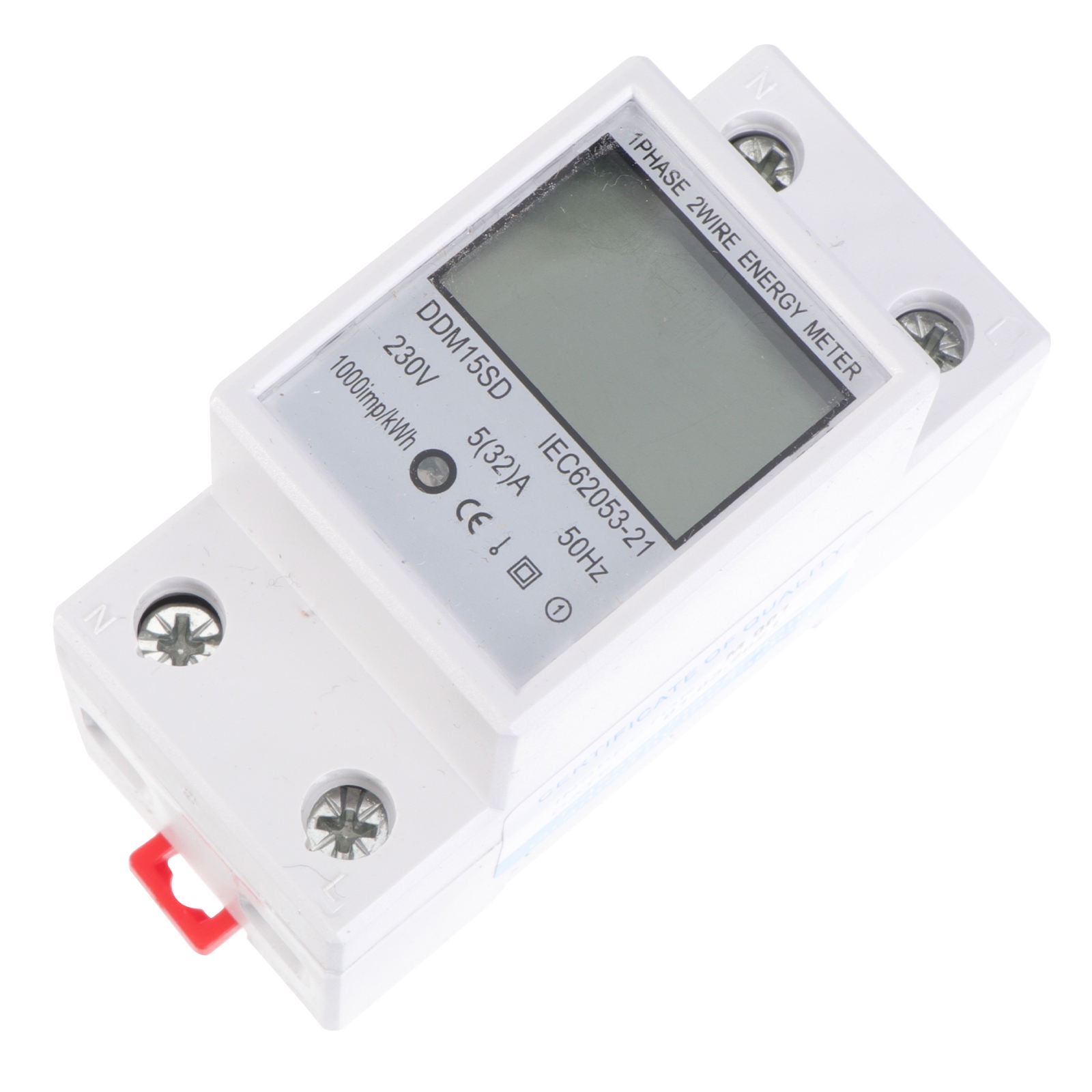 HOMEMAXS 5-32A Single Household Mini Energy Meter LCD Display Rail Volt ...