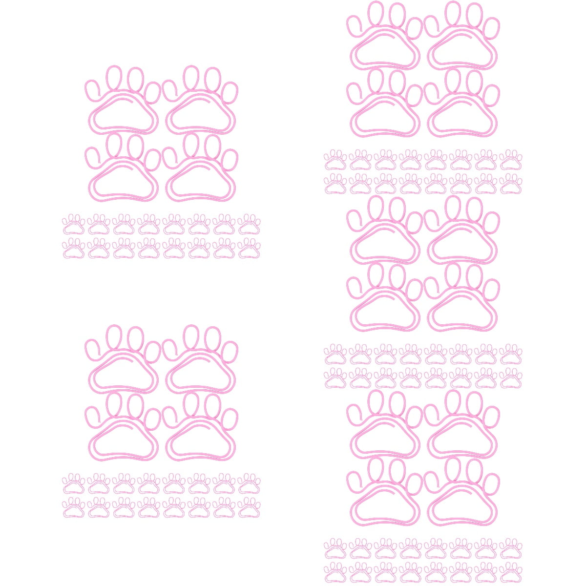 HOMEMAXS 5 Count Post Paper Clips Clamps Cartoon Paw Print Office ...