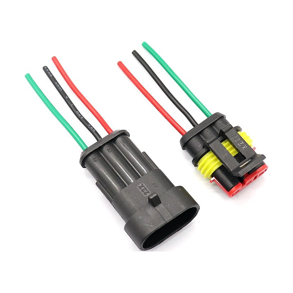 5 Pairs 3-Pin IP67 Waterproof Electrical Wire Terminal Connectors Plugs ...