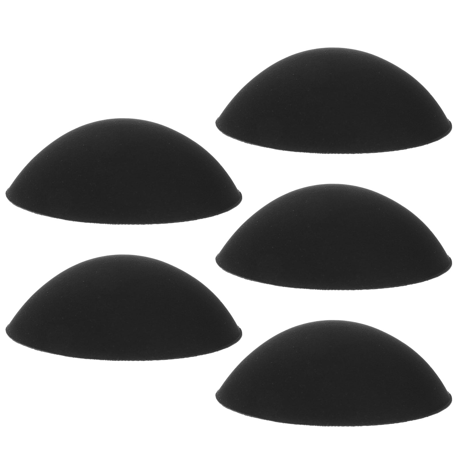 HOMEMAXS 5 Pairs Bra Padding Inserts Round Black Pads Chest Elastic ...