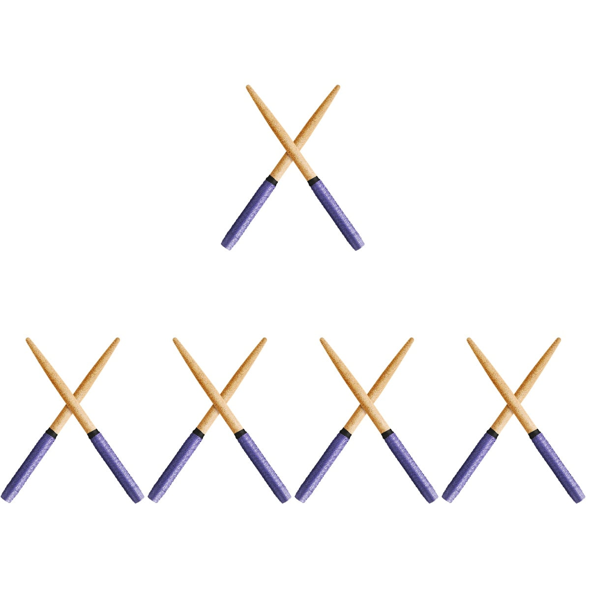HOMEMAXS 5 Pairs Drumsticks Wooden Drum Sticks Lightweight Drum Rods ...