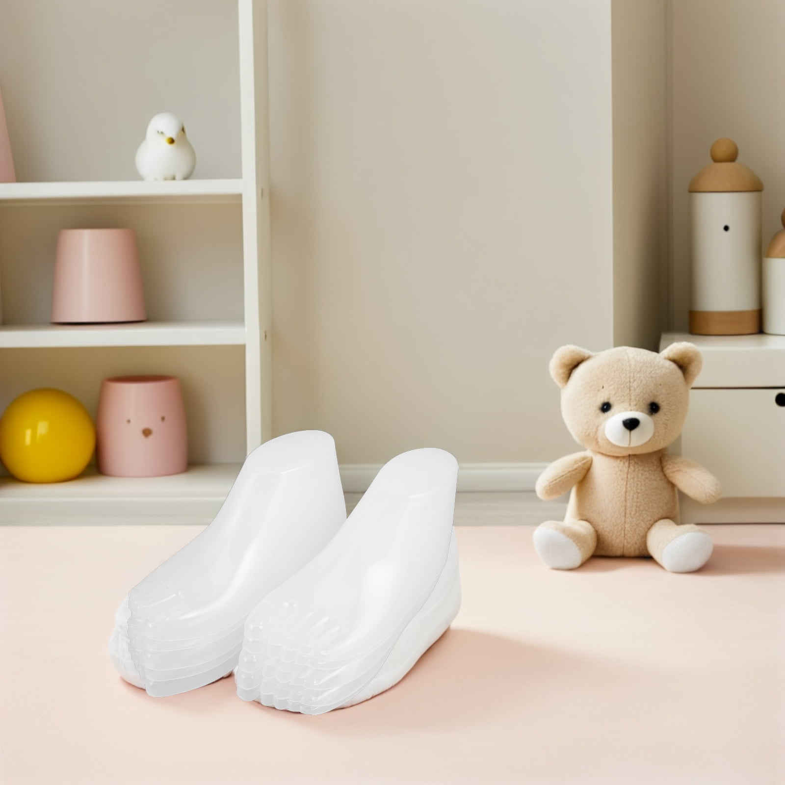 HOMEMAXS 5 Pairs Kids Shoes Display Stands in Transparent PVC for ...