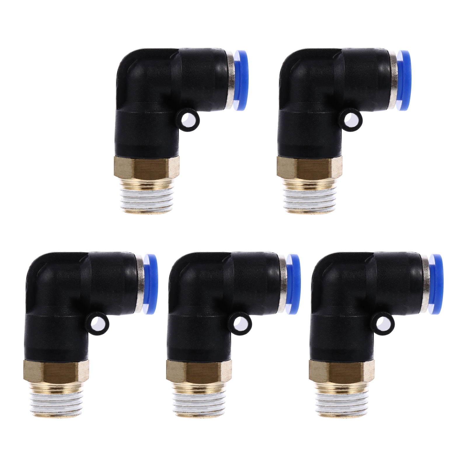 HOMEMAXS 5 Pcs Air Pump Tracheal Connector Quick Pneumatic Degree Swivel Elbow Practical ...