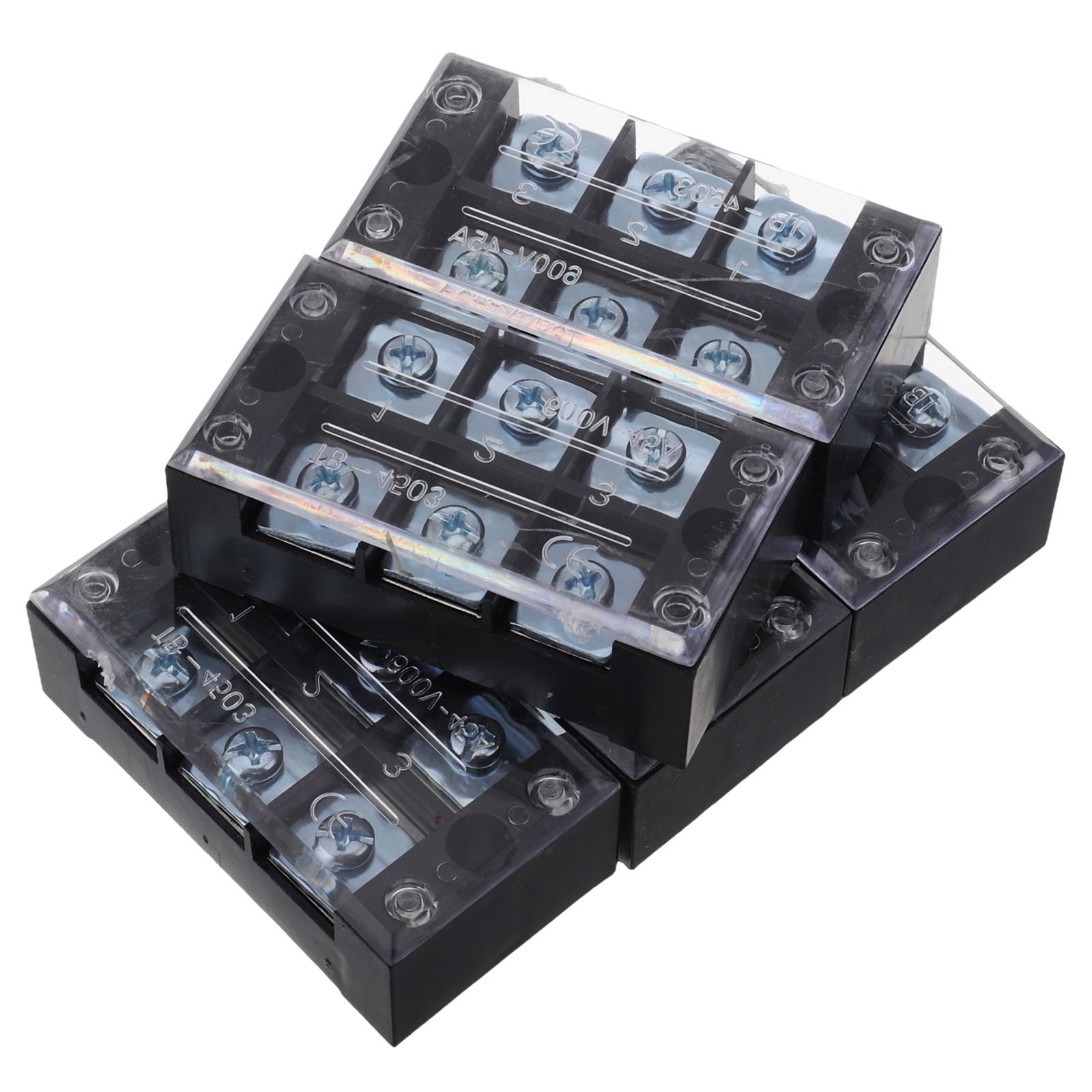 HOMEMAXS 5 Pcs Copper Screw Terminal Block Connector Non-insulated Ring ...