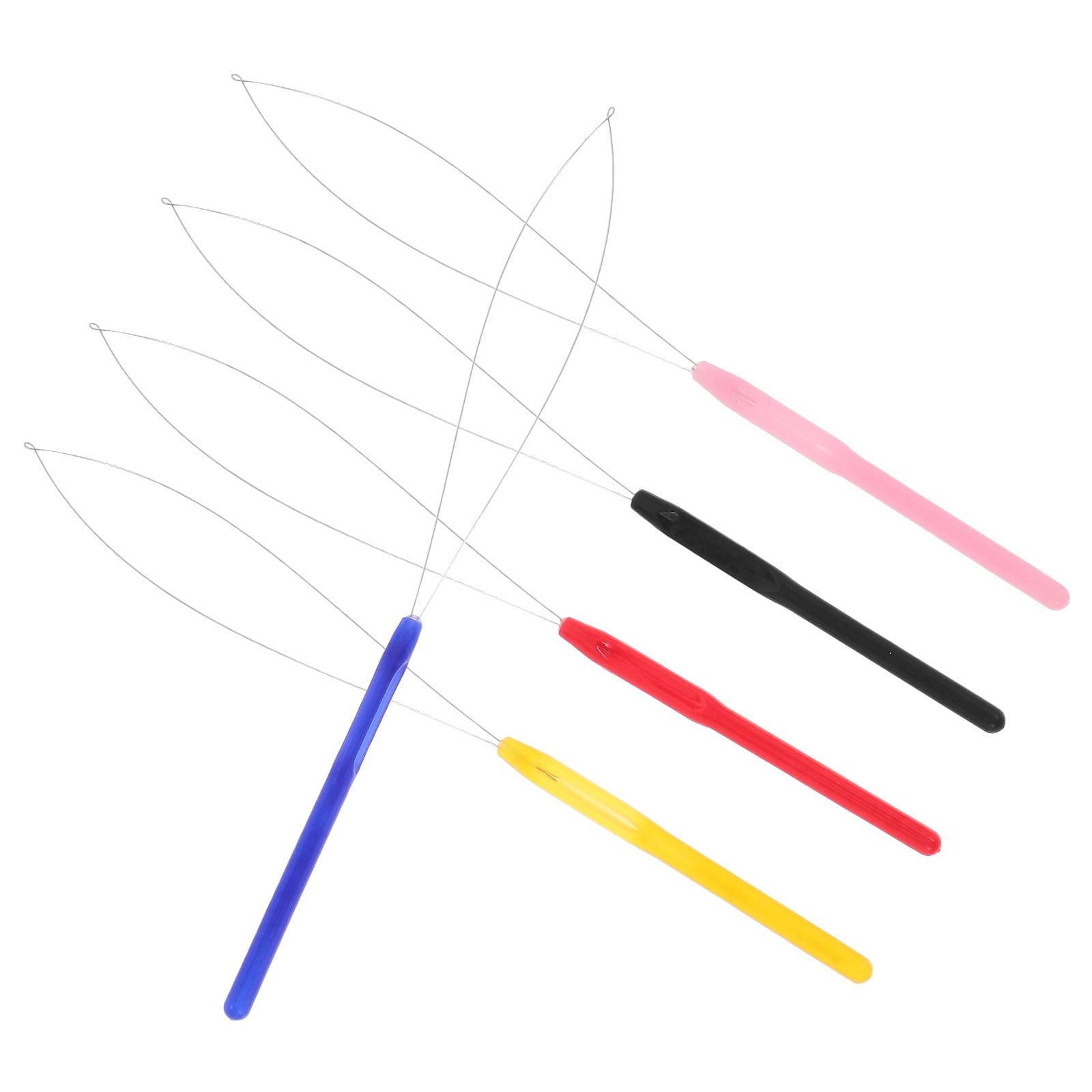 HOMEMAXS 5 Pcs Ergonomic Crochet Hooks Punch Needle Threader Beading ...