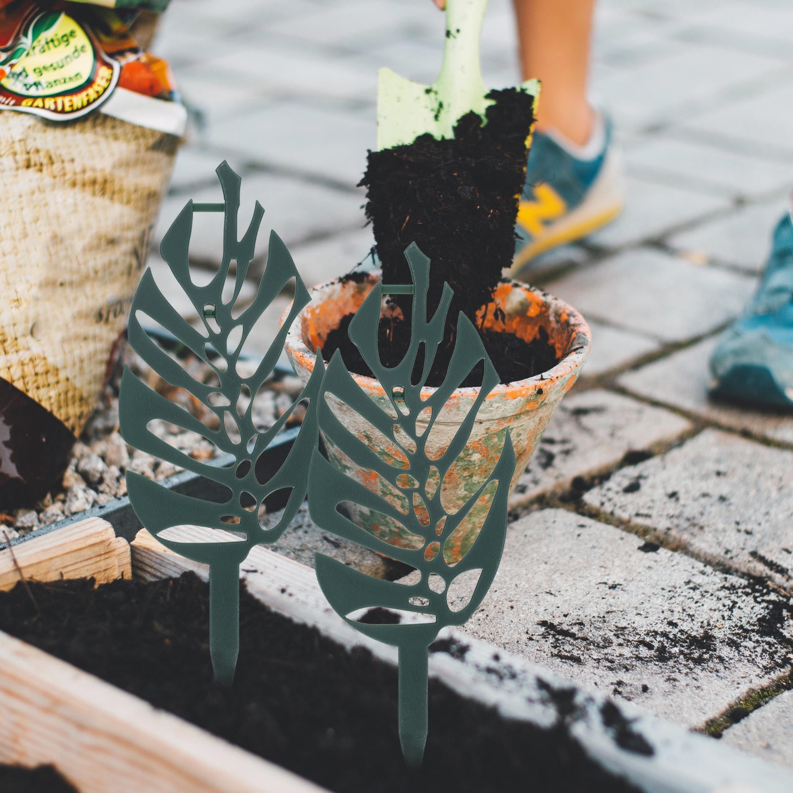 HOMEMAXS 5 Pcs Garden Poles Climbing Vine Stand Plant Support Holder ...