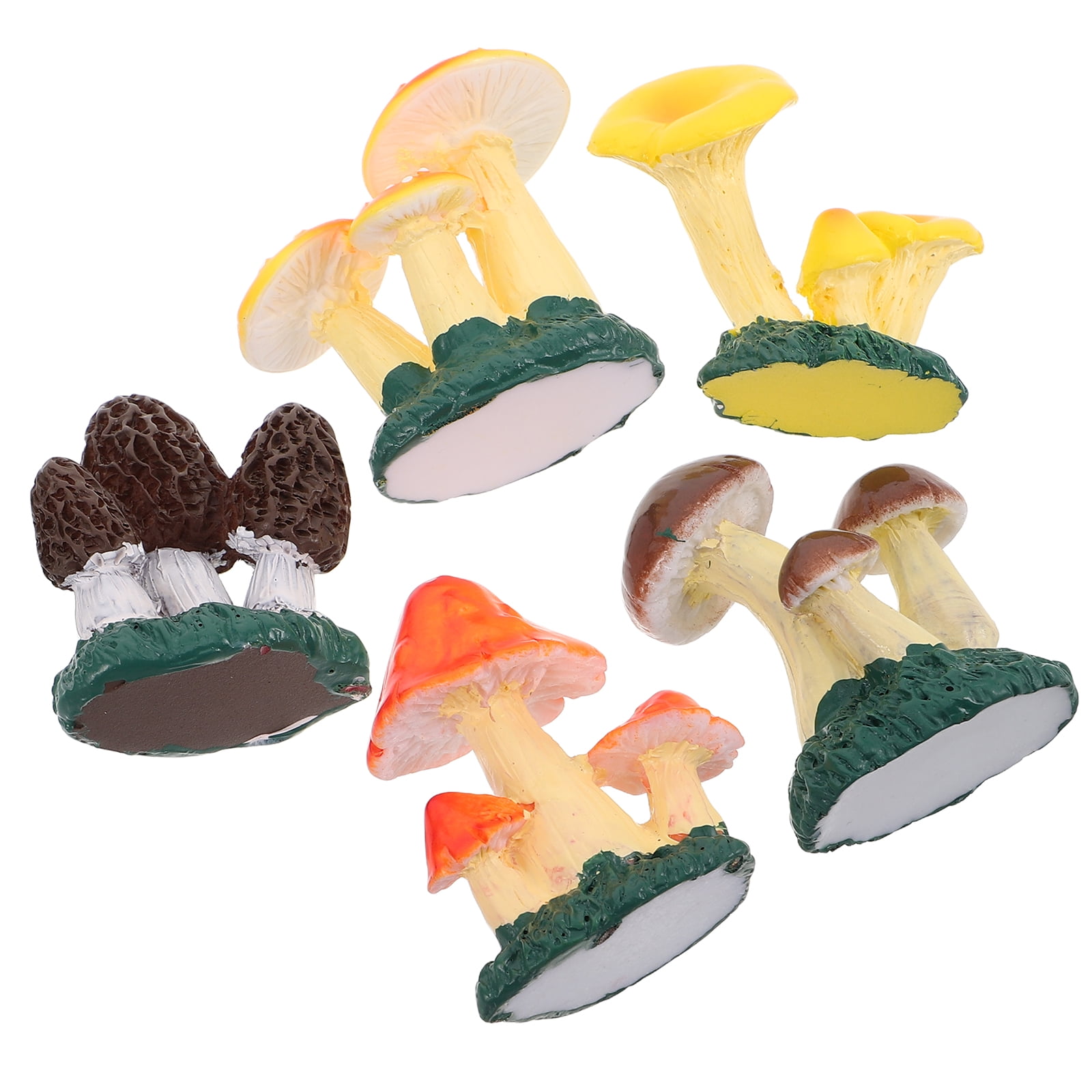 Mini Resin Mushroom Figures for Garden Crafts and Lawn Decoration 5 ...
