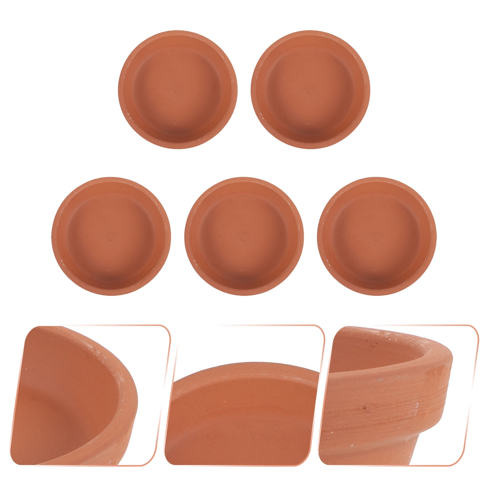HOMEMAXS 5 Pcs Planter Bottom Tray Outdoor Plant Saucer 8X8CM - Walmart.com