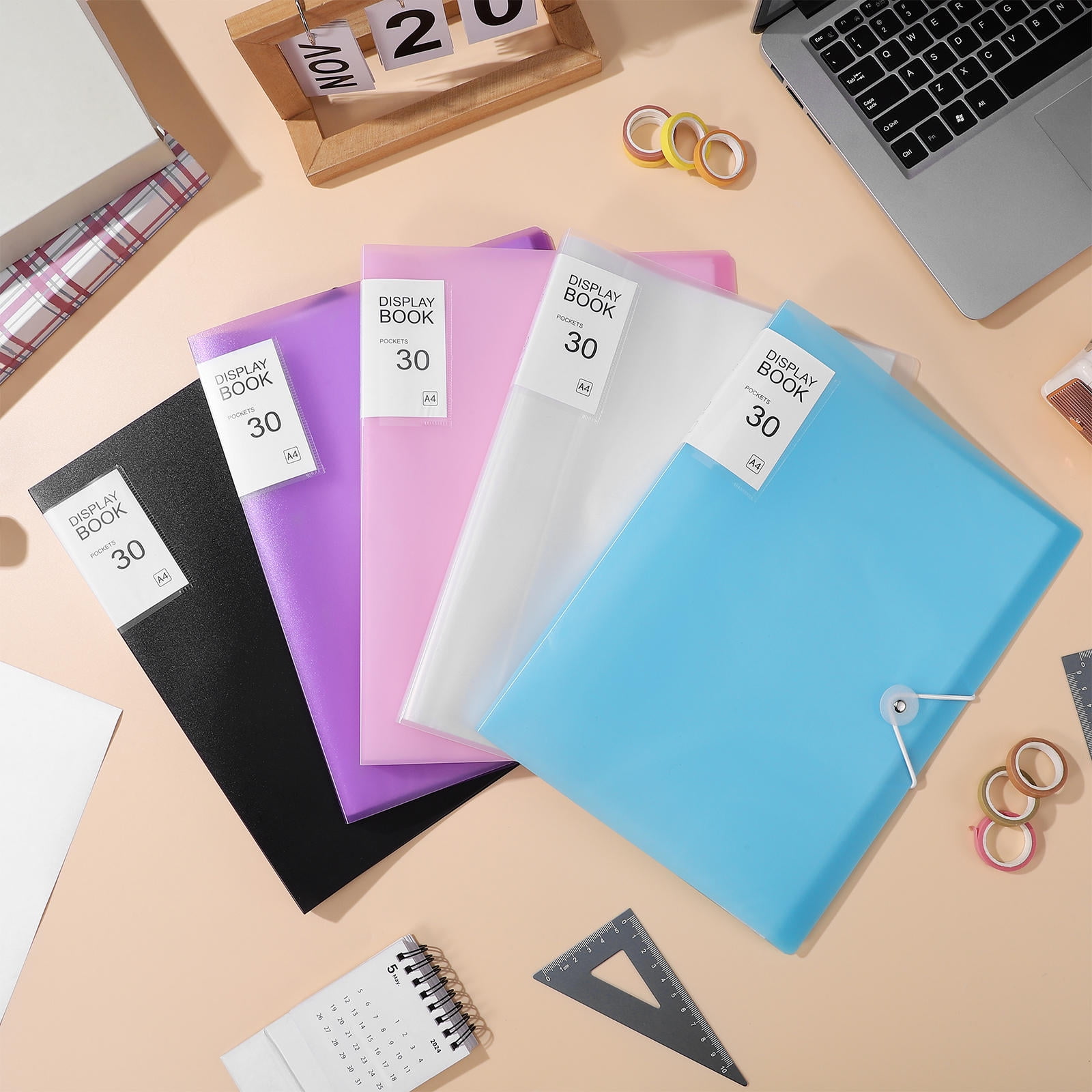 HOMEMAXS 5 Pcs Portfolio Folder Binder Inserts A4 Presentation Book ...