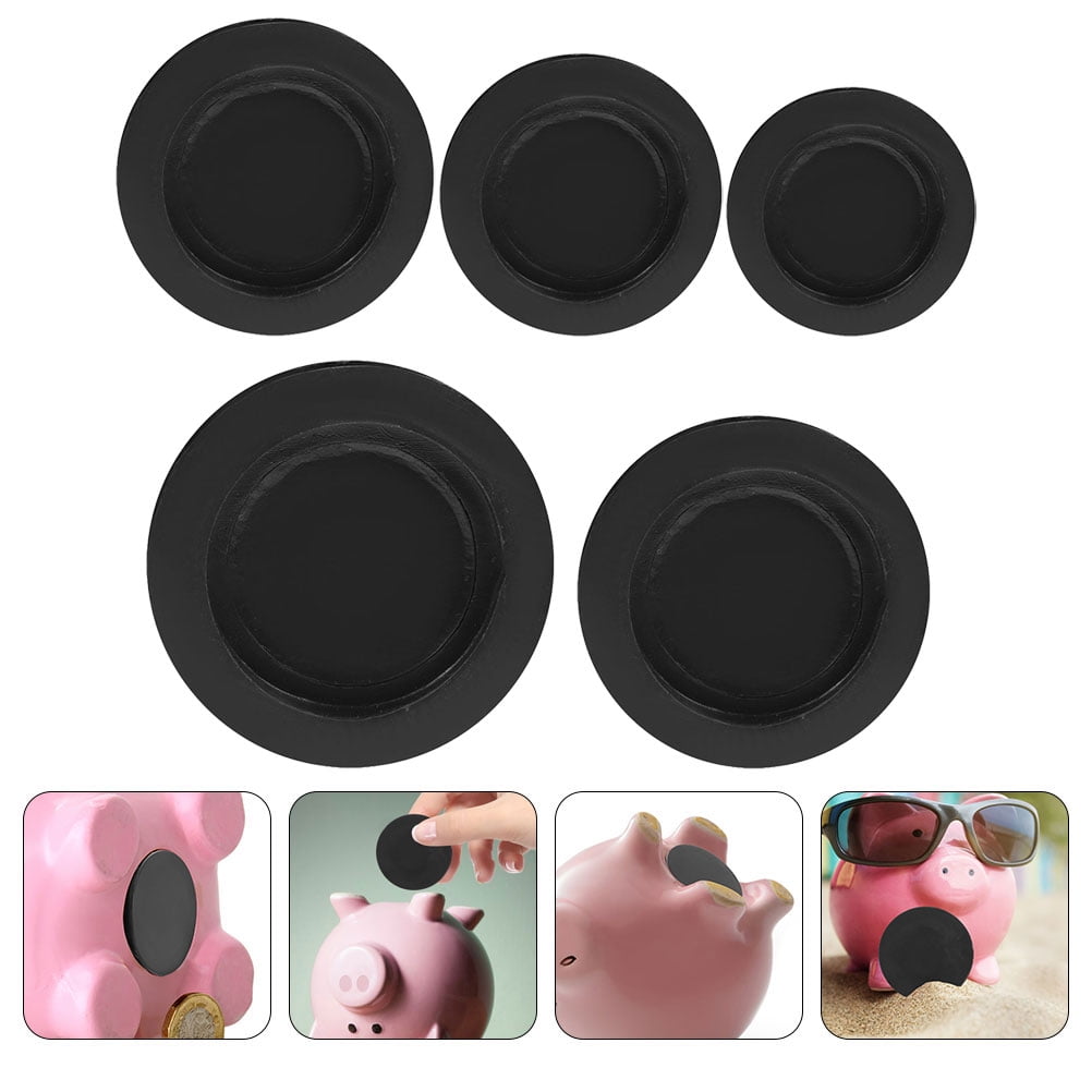 HOMEMAXS 5 Pcs Round Piggy Bank Plugs or Stoppers Assorted Sizes Caps ...