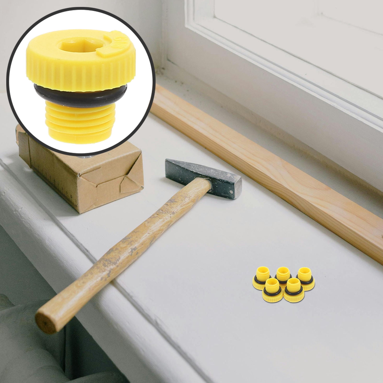 HOMEMAXS 5 Pcs Socket Screw End Cap Seal Caps Hole Plugs Sealing Yellow ...