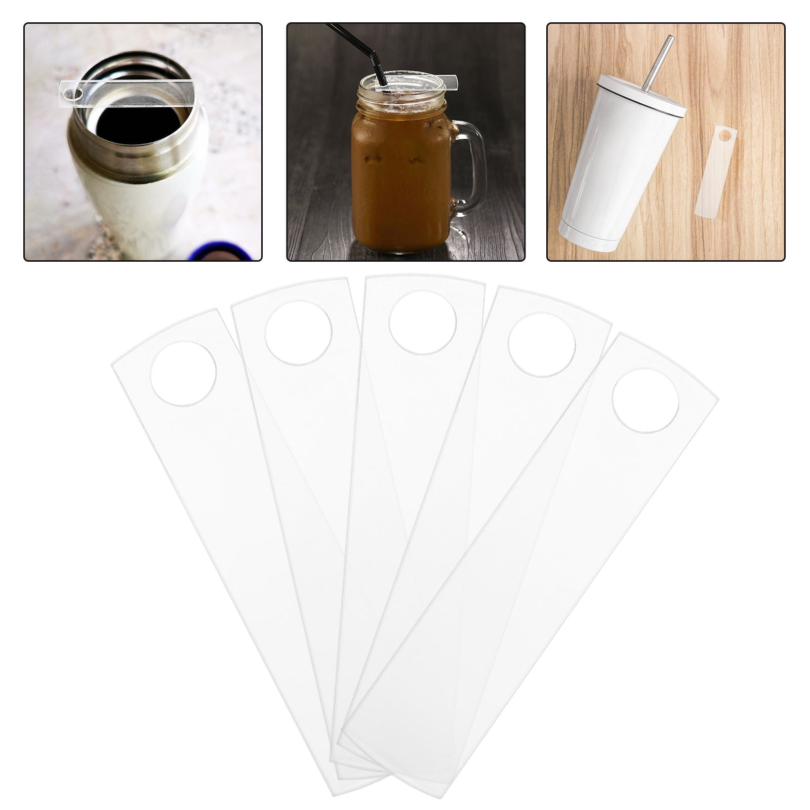 HOMEMAXS 5 Pcs Sublimation Tumbler Name Plates Acrylic Tag - Walmart.com