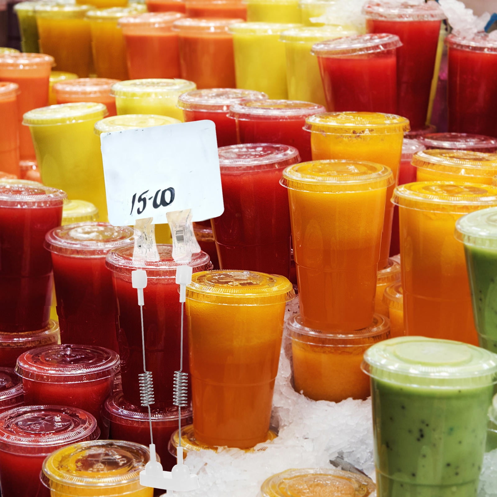 HOMEMAXS 5 Pcs Swing Billboard Holders Yellow Supermarket Sign Clips ...